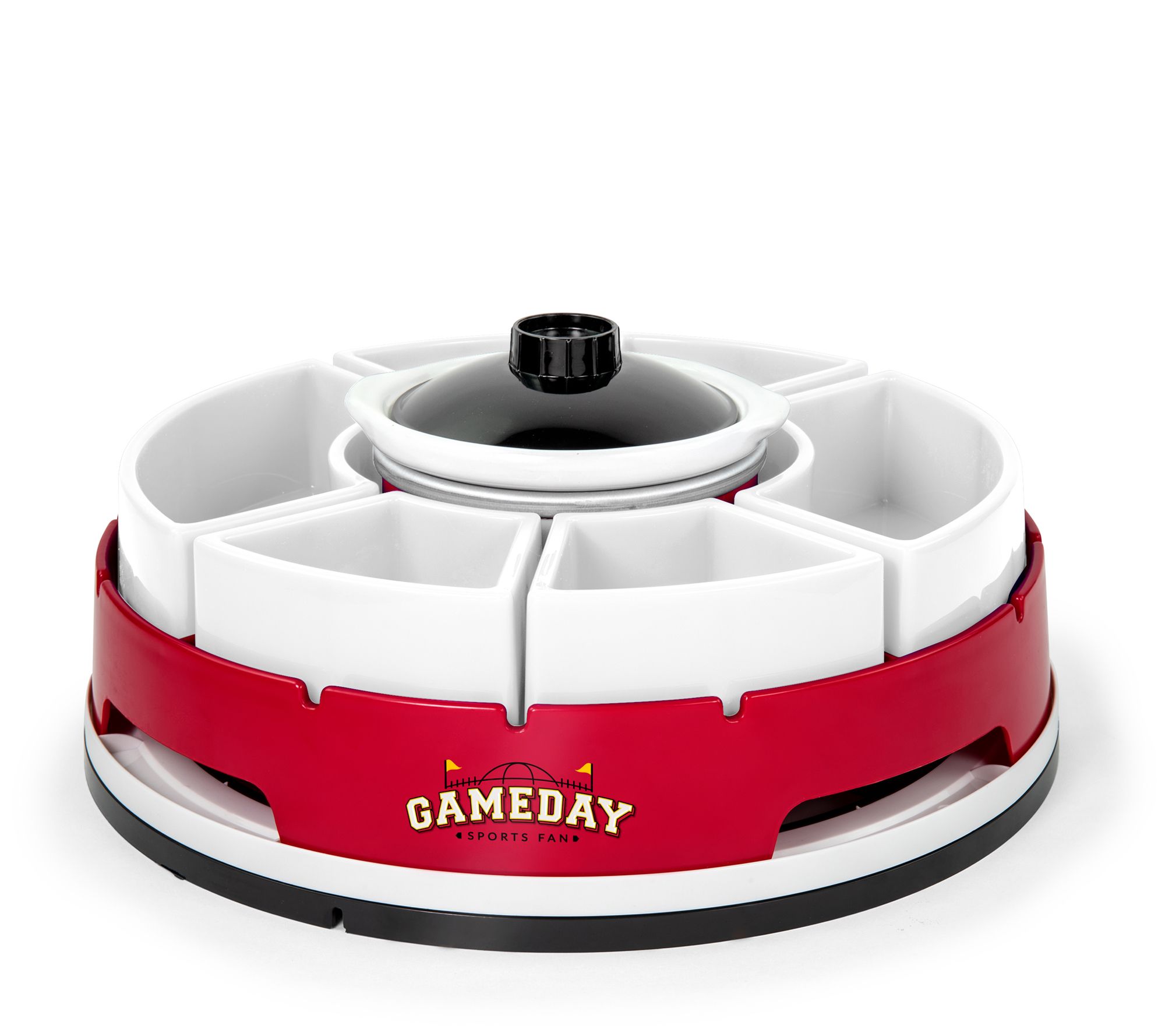 Game Day Lazy Susan Appetizer Server w/ 16 oz W arming Pot - QVC.com