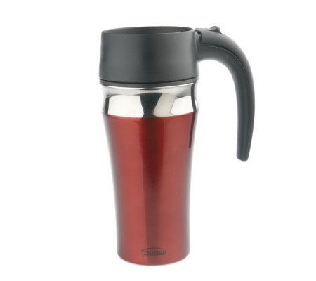 Trudeau Sirius Travel Mug with Thumb Activated Lid - QVC.com