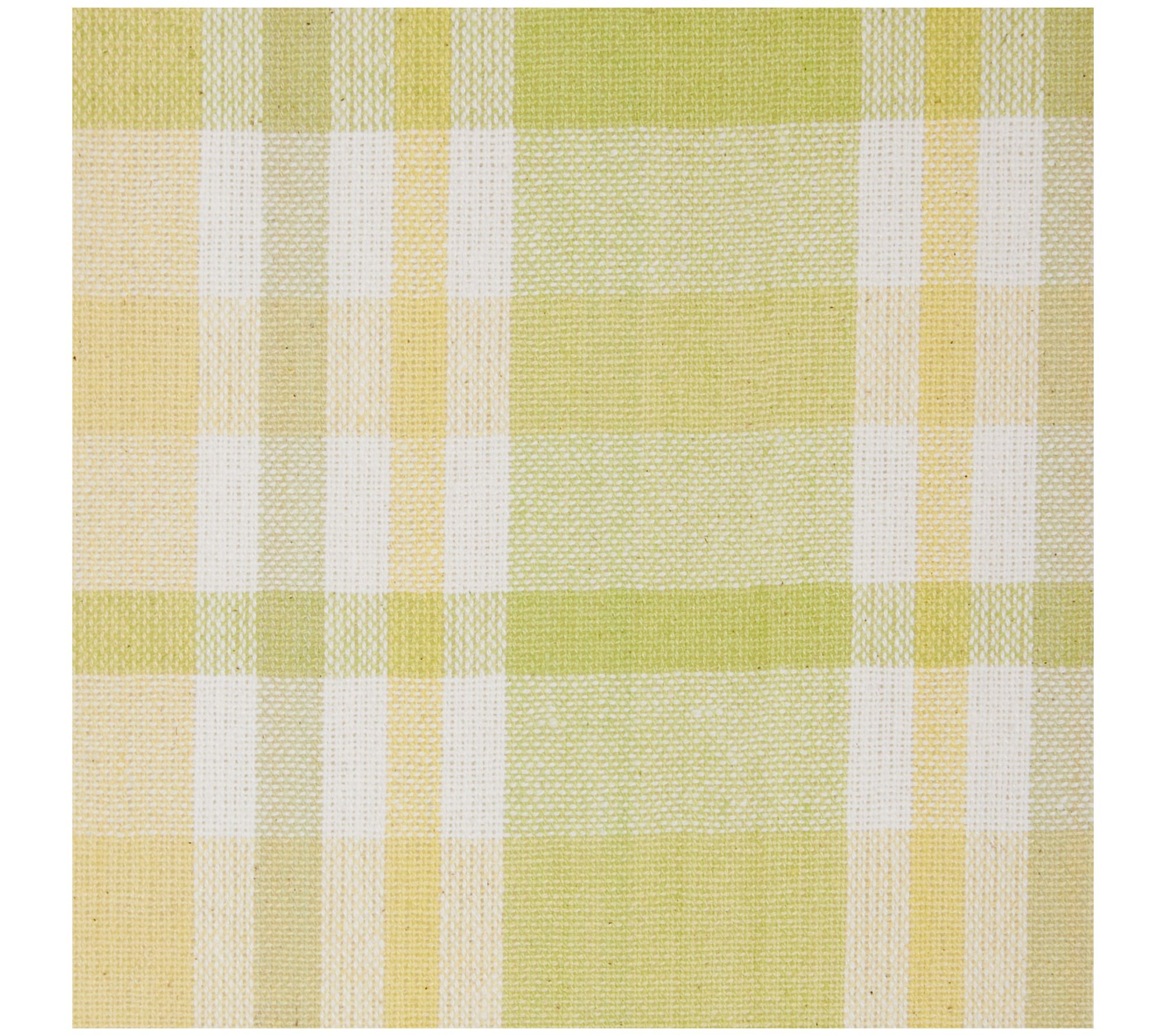 Design Imports 14" x 108" Lemon Bliss Plaid Tab le Runner - QVC.com