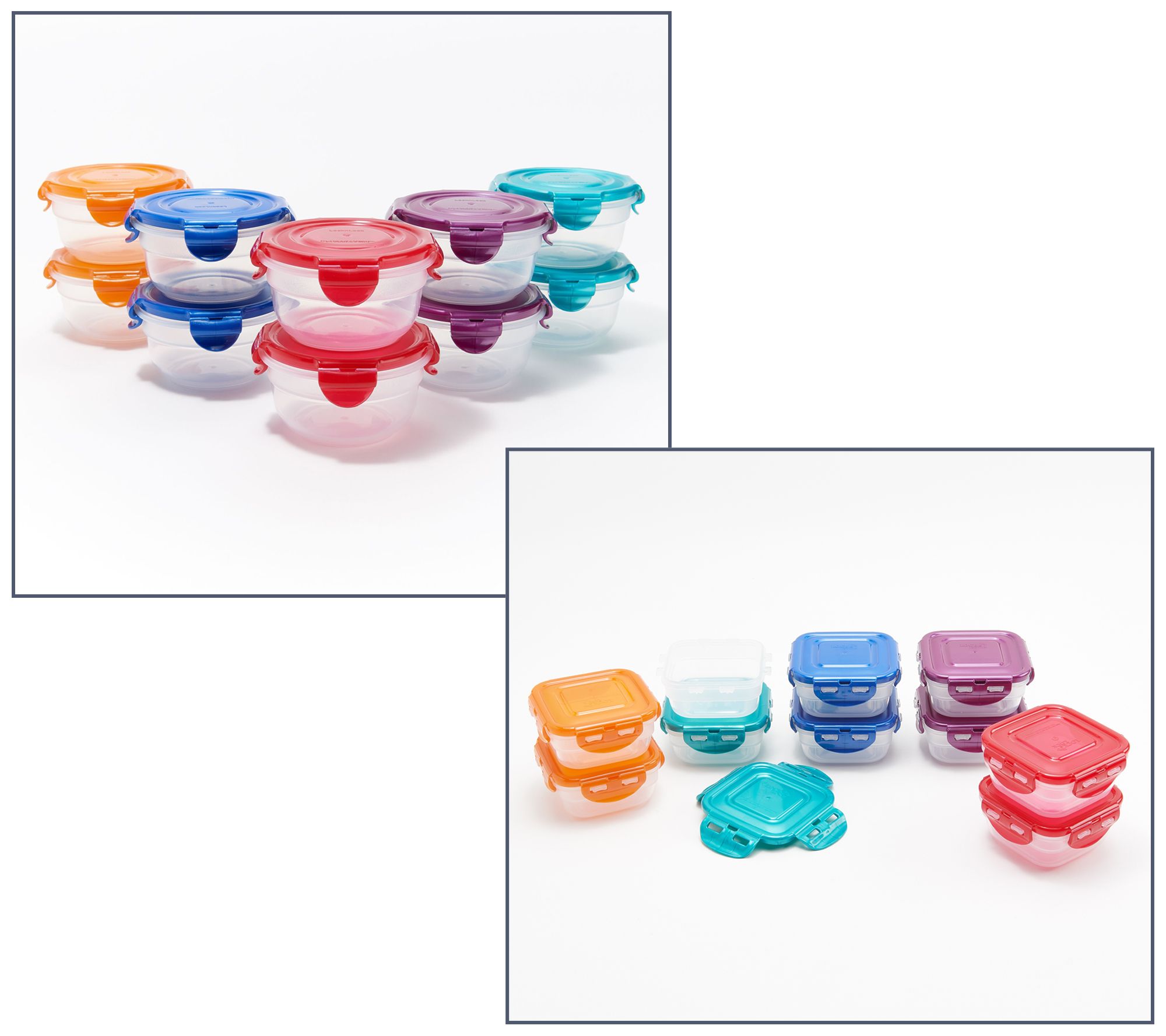 LocknLock Set of 10 Mini Bowl or Squares Set - QVC.com