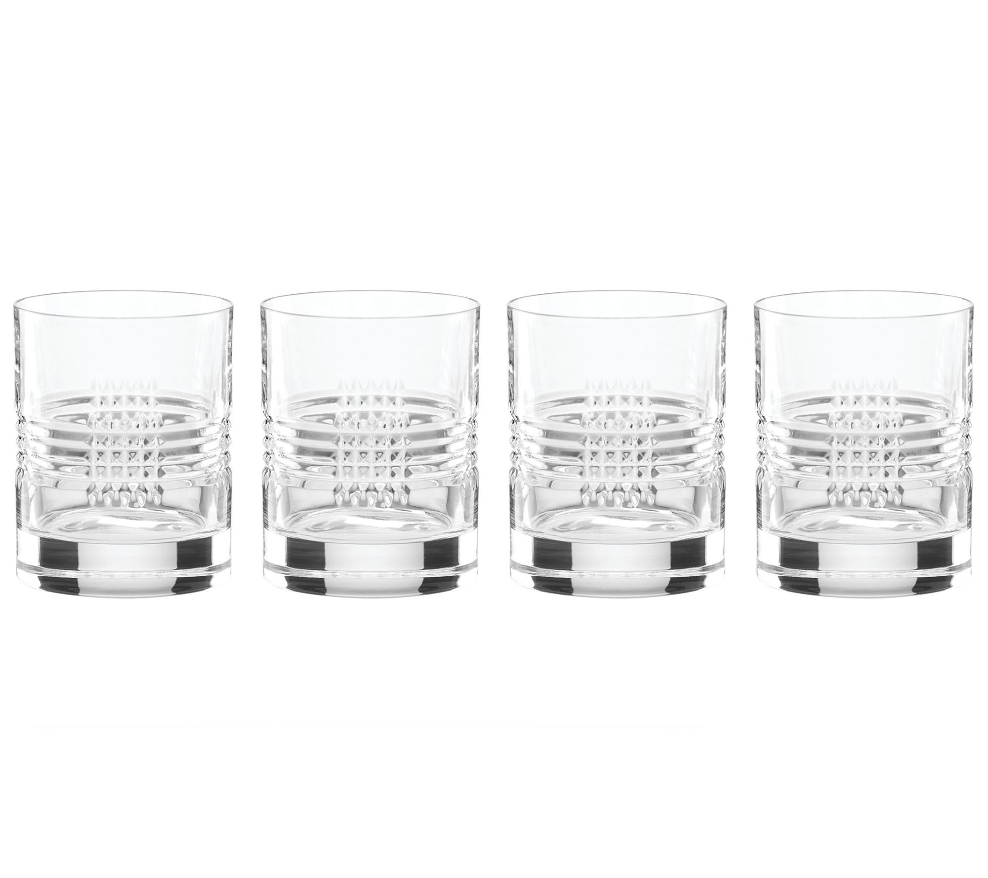 Lenox Sloane Set Of 4 12 oz Double Old Fashioned Glasses QVC