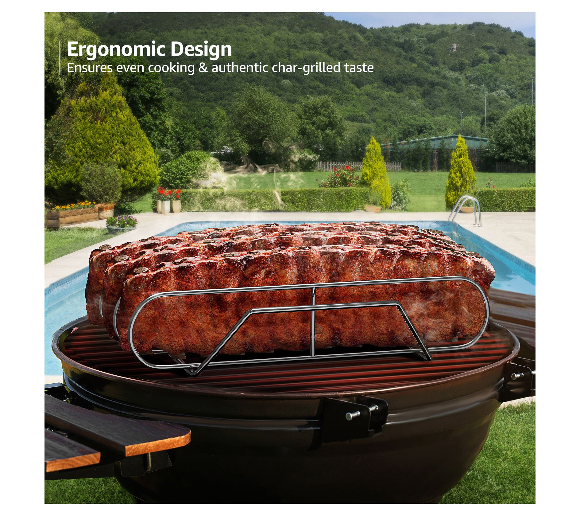 Sorbus Non-Stick XL Rib Rack - Holds 3 Full RibRacks - QVC.com