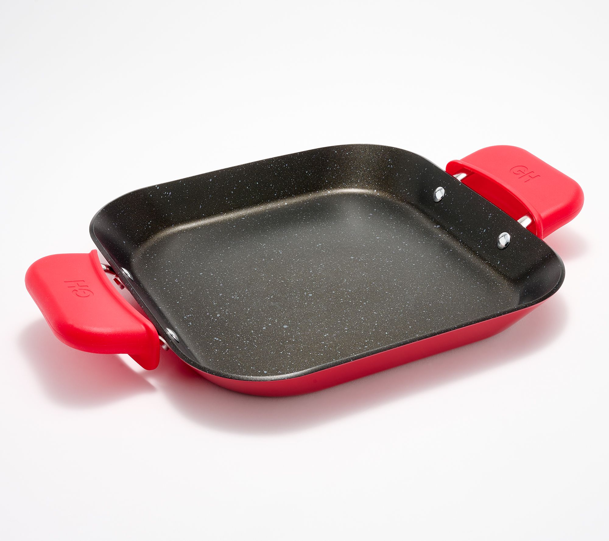 Good Housekeeping Square Slide Out Griddle Pan w/Handle Covers - QVC.com