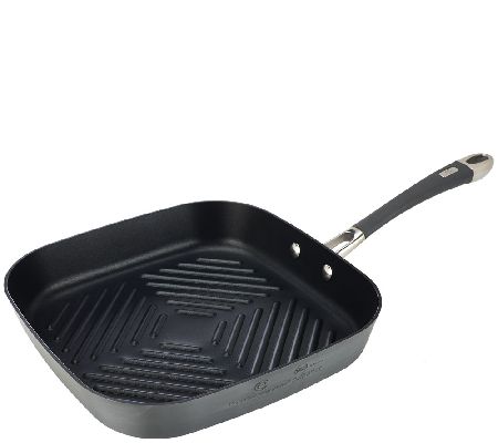 CooksEssentials Hard Anodized 11" Square Grill Pan - QVC.com