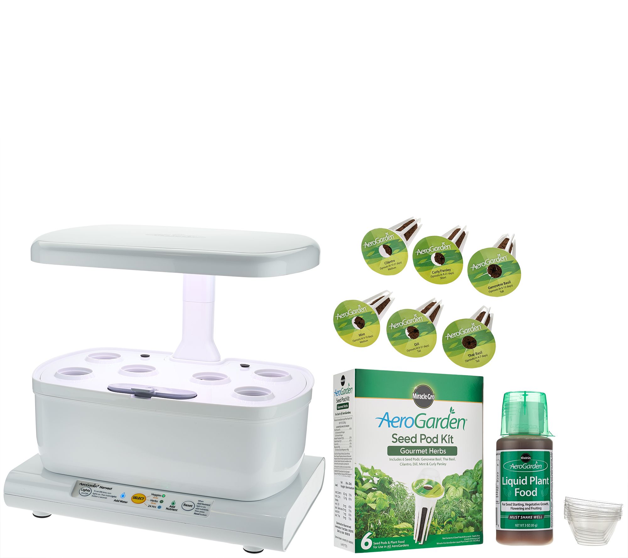 Miracle-Gro Aerogarden Harvest 6-Pod Garden with 6 Seed Pods - QVC.com
