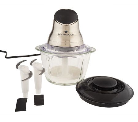 Technique 350 Watt Mini Chopper with Glass Bowl & Storage Lid - QVC.com