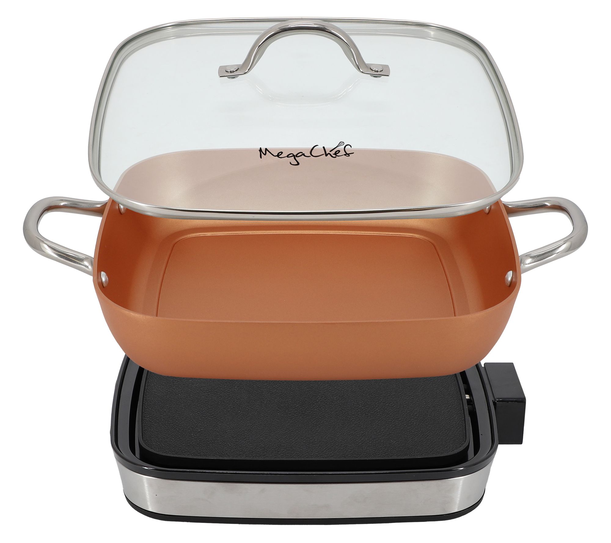 MegaChef 11.81" Electric Fry Pan with Copper Coating - QVC.com