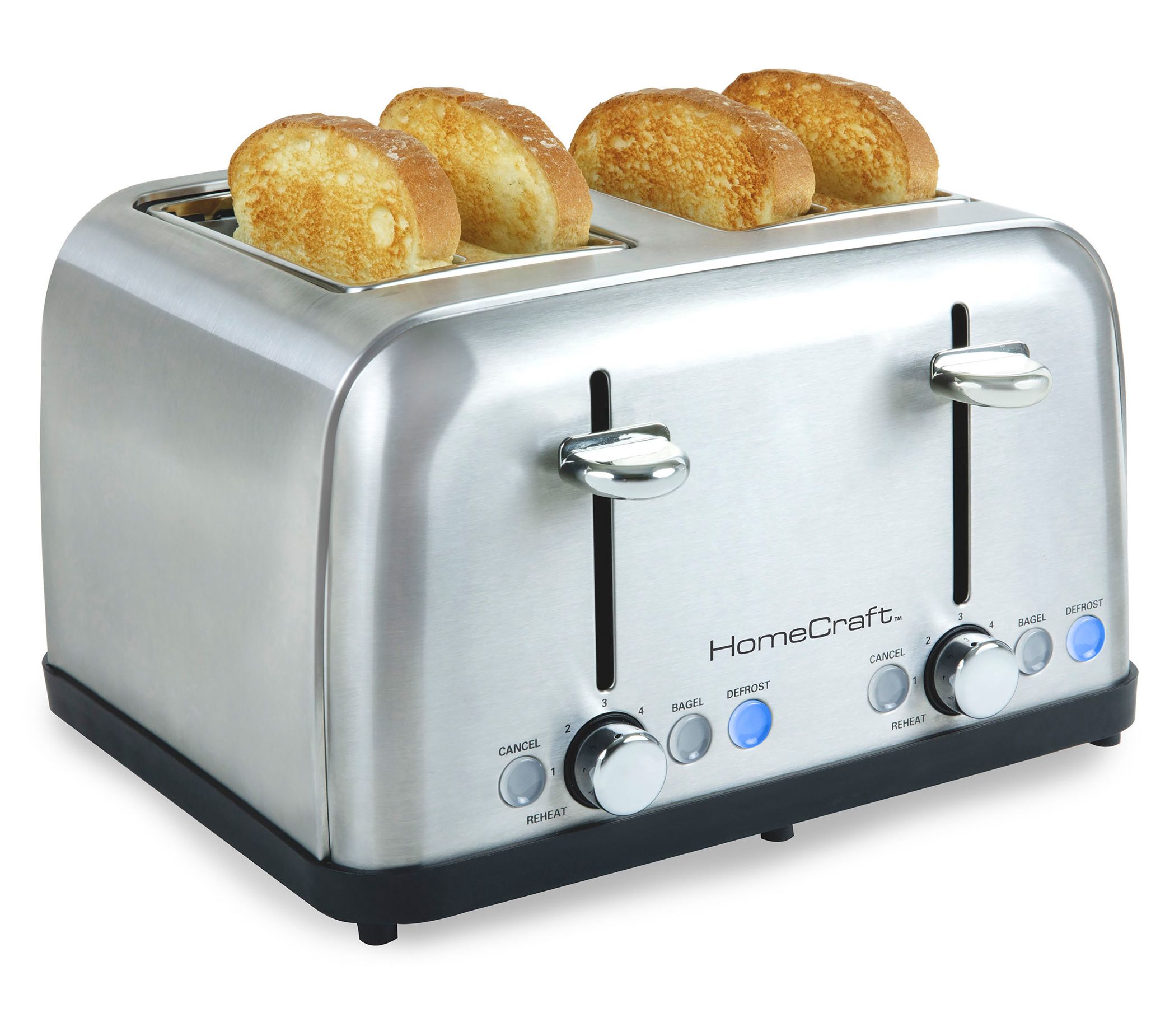 Homecraft 4-Slice Stainless Steel Toaster - QVC.com