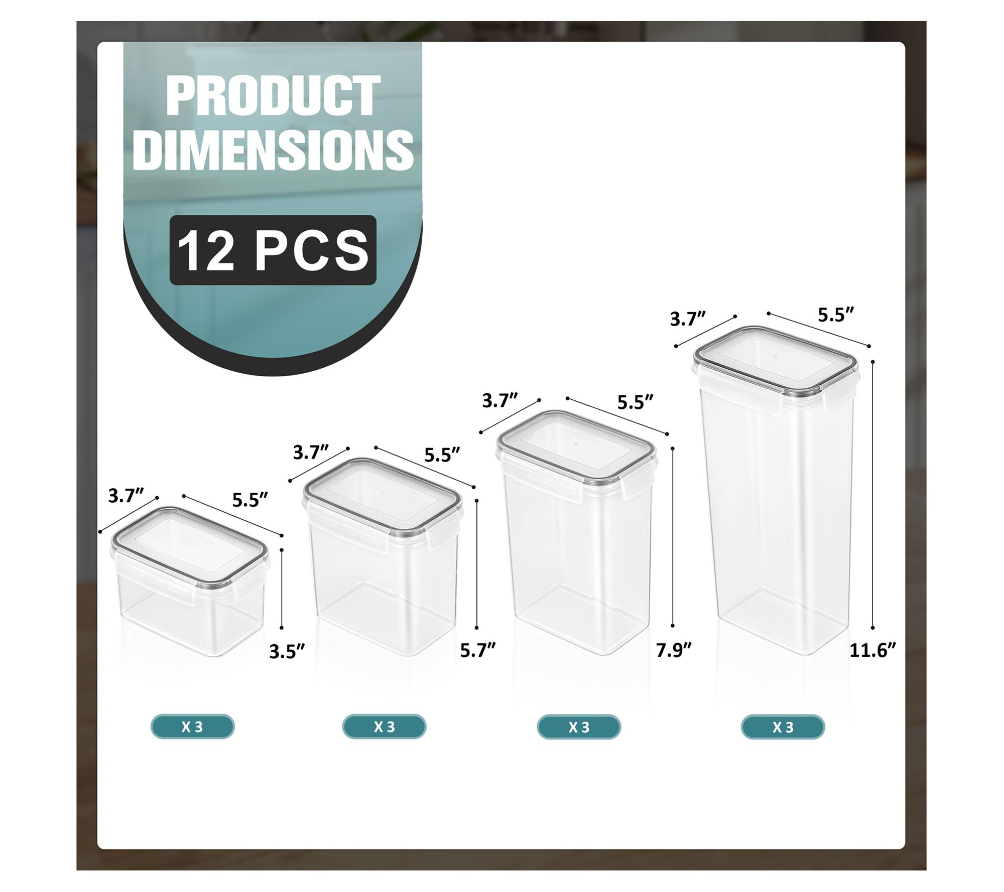 Sorbus 12 Pack Airtight Food Storage Containers - QVC.com