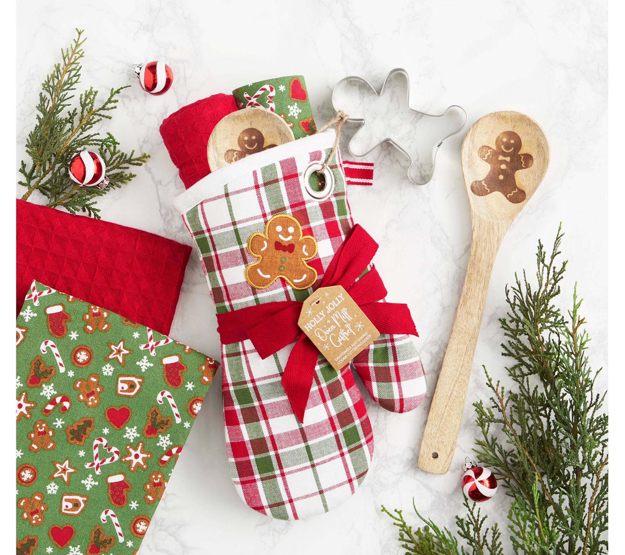 Design Imports Gingerbread Man Kitchen Gift Set - QVC.com