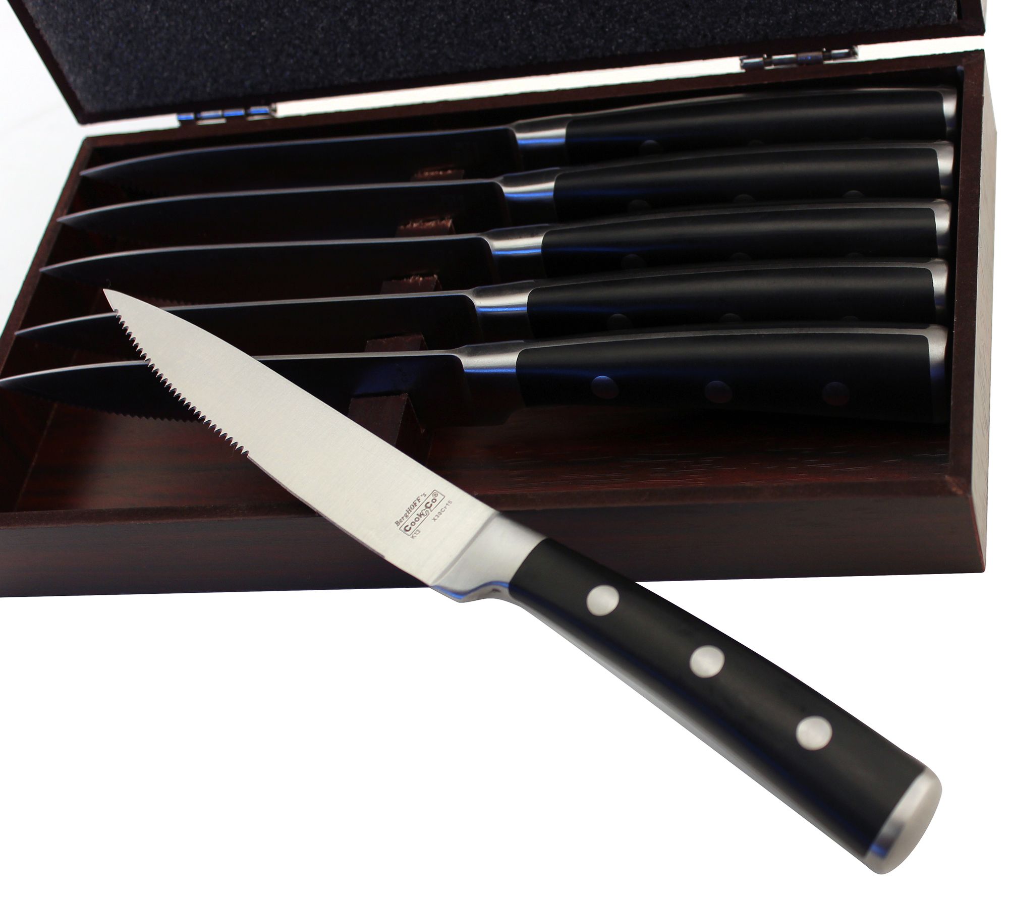 BergHOFF Classico 6-Piece Steak Knife Set withooden Case - QVC.com