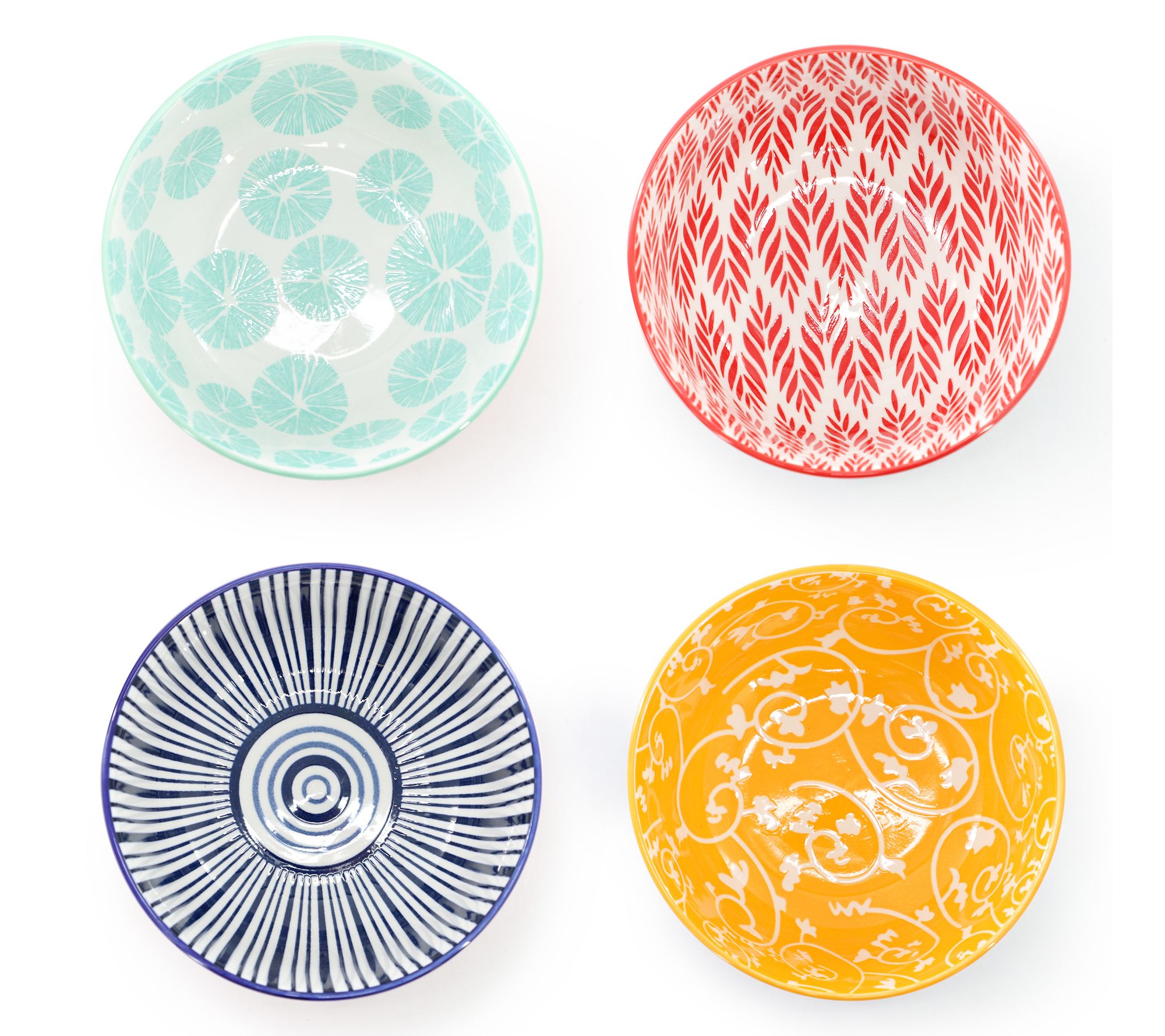 Elama Giovanna 16 Piece Porcelain Double Bowl Dinnerware Set - QVC.com