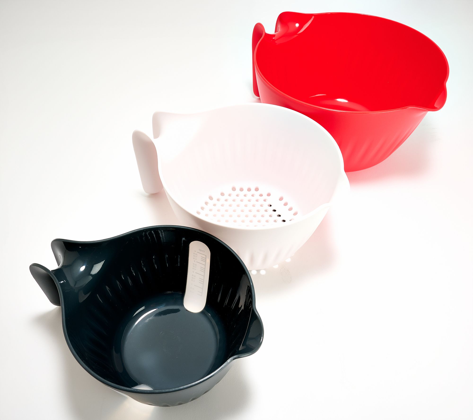 Prepology 3-Pc Nestable Mixing Bowl & Colander Set w/ Handles - QVC.com