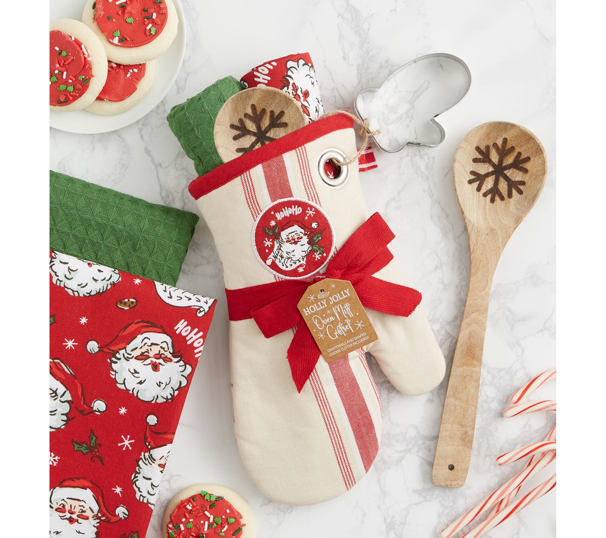 Design Imports Jolly Santa Kitchen Gift Set - QVC.com