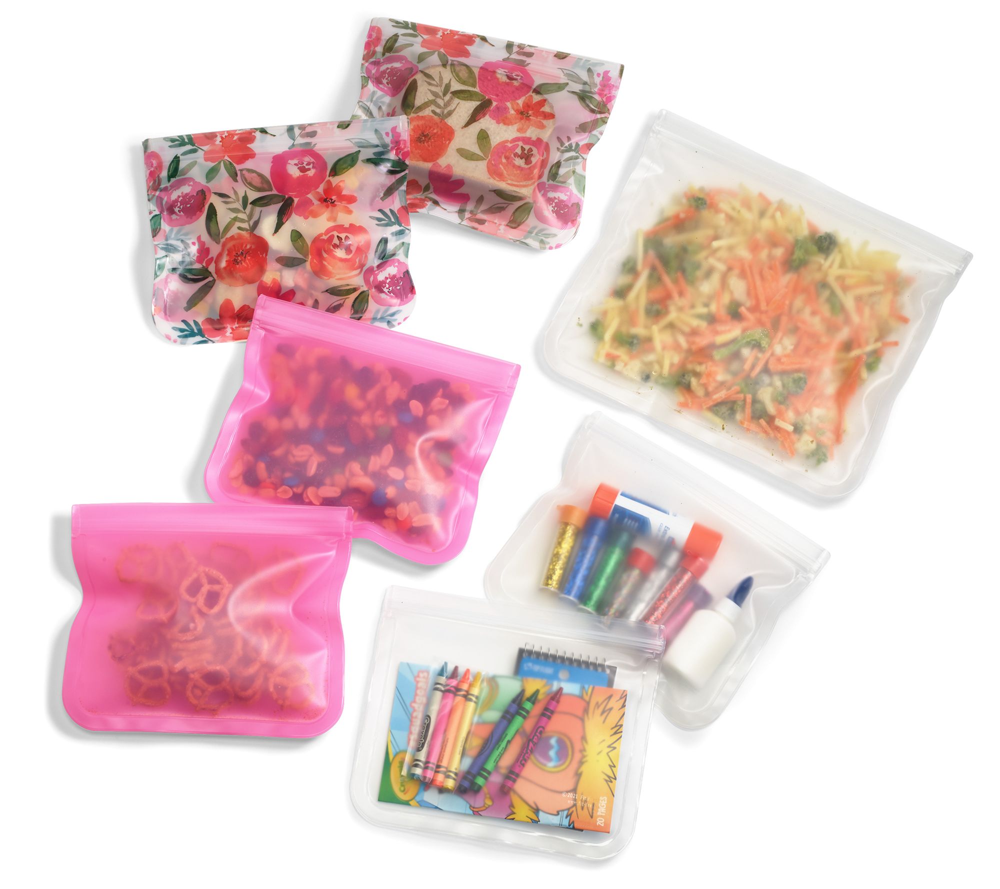"As Is" THEA 7-Piece Reusable Food Storage Bags - QVC.com
