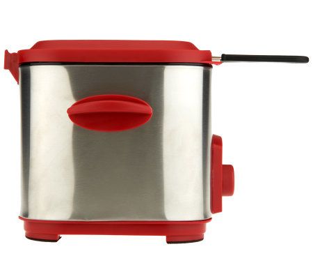 CooksEssentials 1.3 qt. Nonstick Stainless Steel Deep Fryer - QVC.com