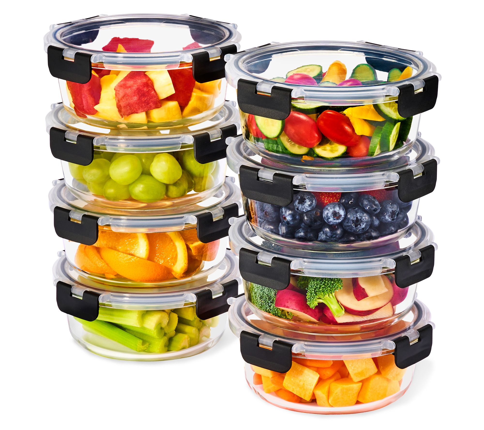 Sorbus Glass Meal Prep Containers with AirtightLids 8-Pack - QVC.com