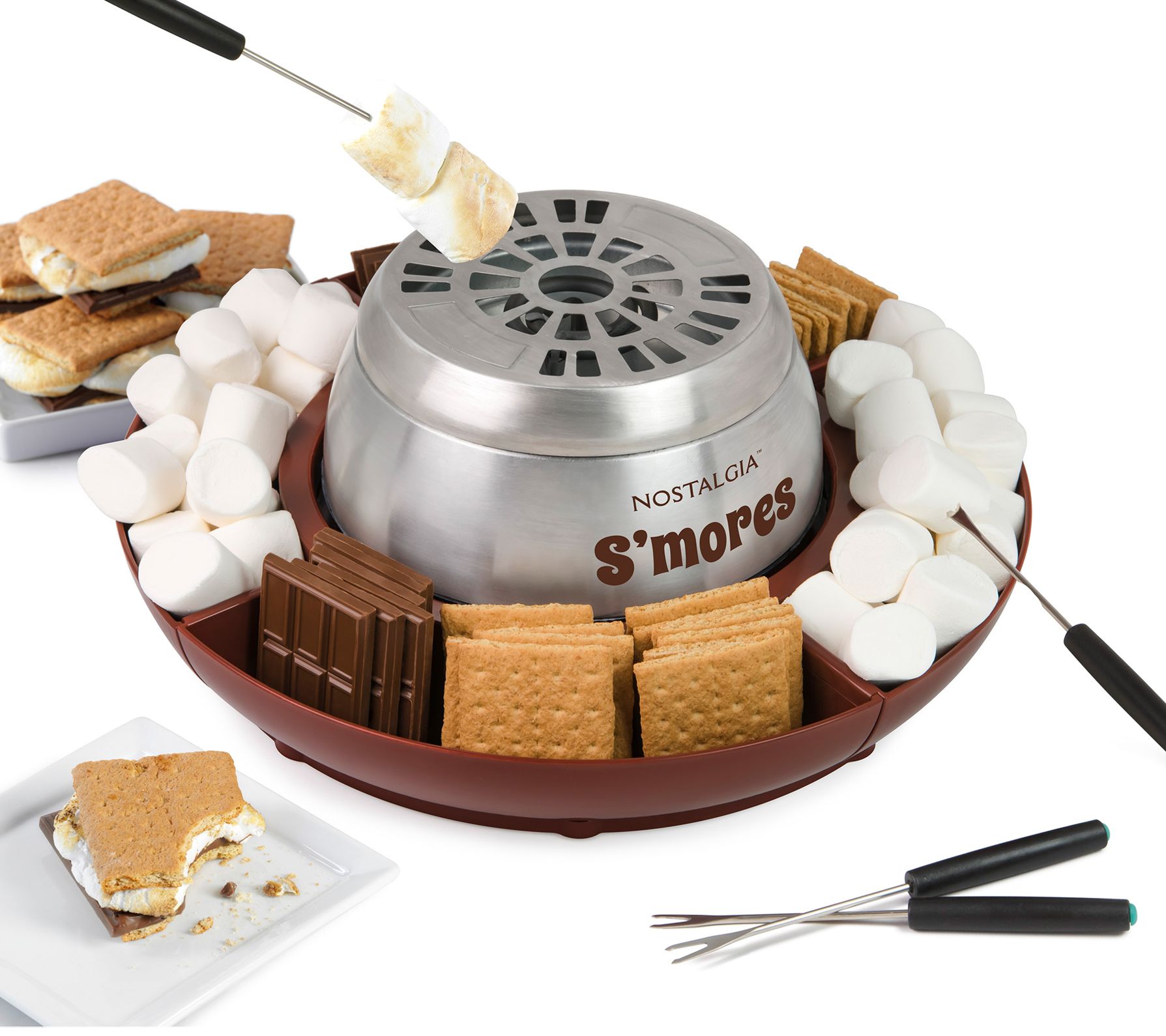 Nostalgia Indoor Stainless Steel Electric S'mor es Maker - QVC.com