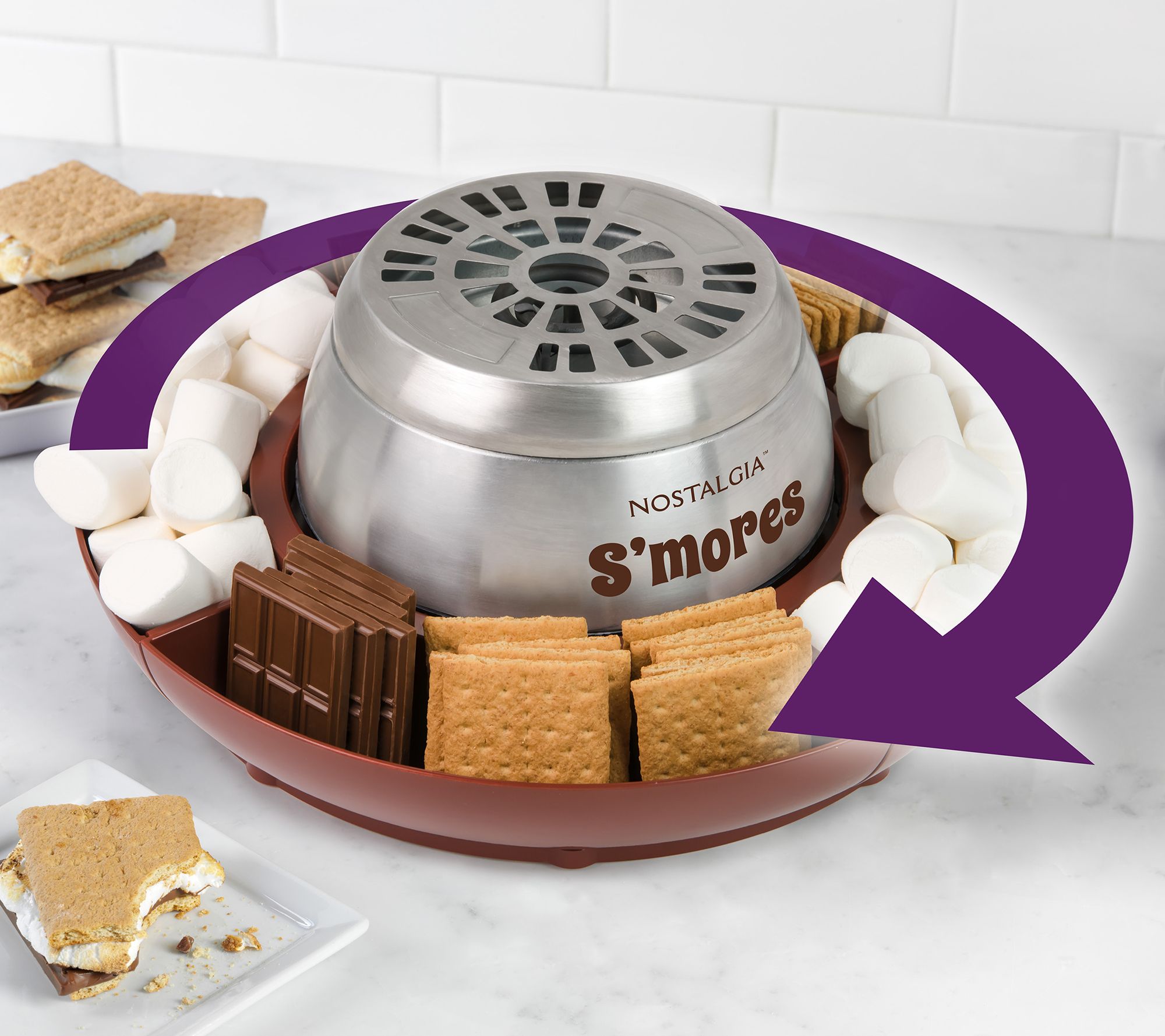 Nostalgia Indoor Stainless Steel Electric S'mor es Maker - QVC.com
