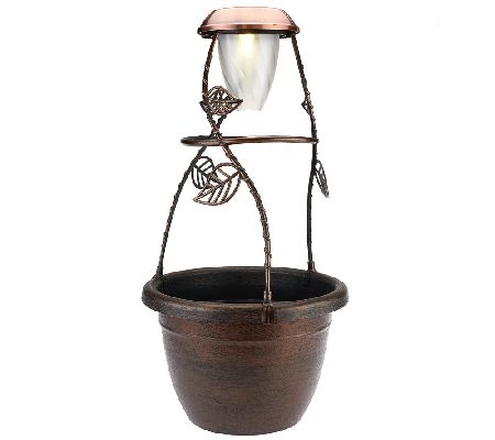 SolaRadiance Decorative 1.5 Gallon Planter with Solar Light - QVC.com