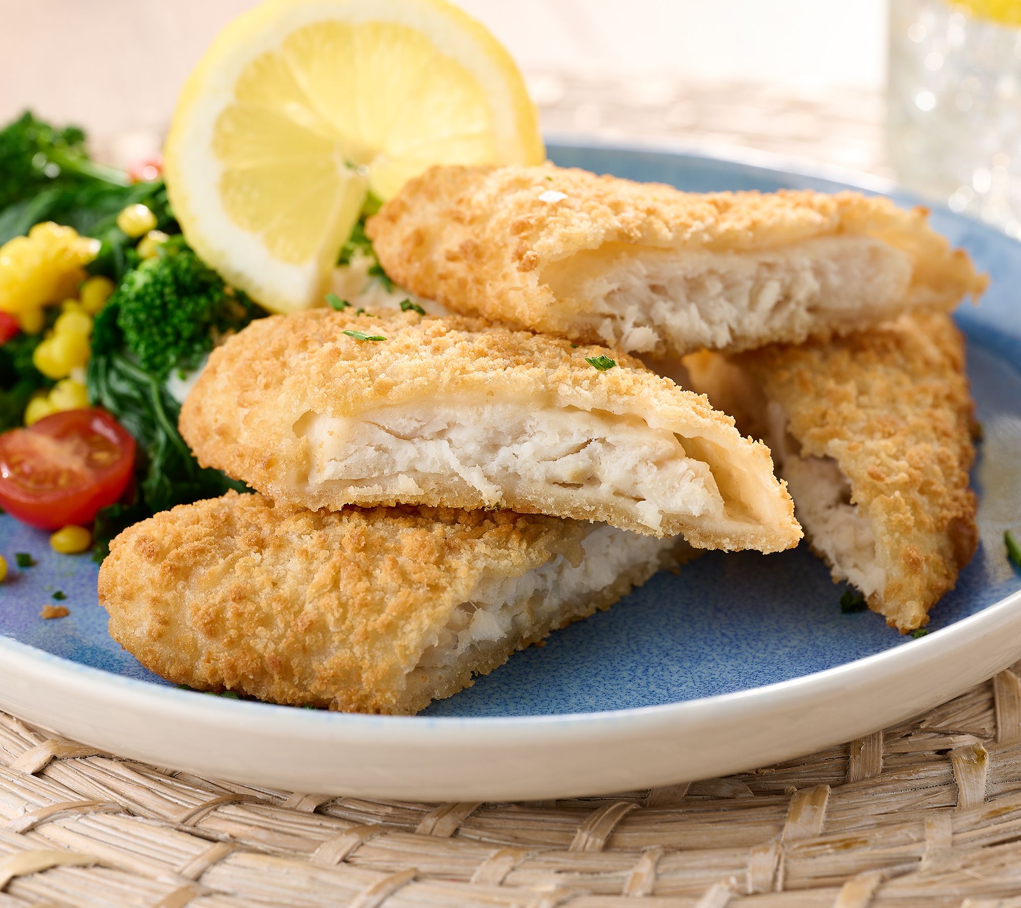 Egg Harbor 10 or 20 3oz Breaded Lemon Cape Hake Filet - QVC.com