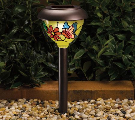 Westinghouse 6-pc. Faux Stained Glass Single LED Solar Light Set - QVC.com