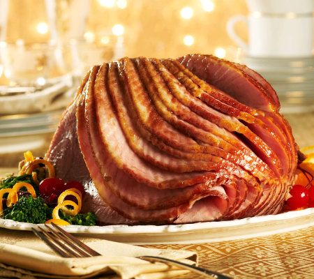 Kansas City 7-8.25 lb. Spiral Sliced Ham with Choice of Glaze Mix - QVC.com