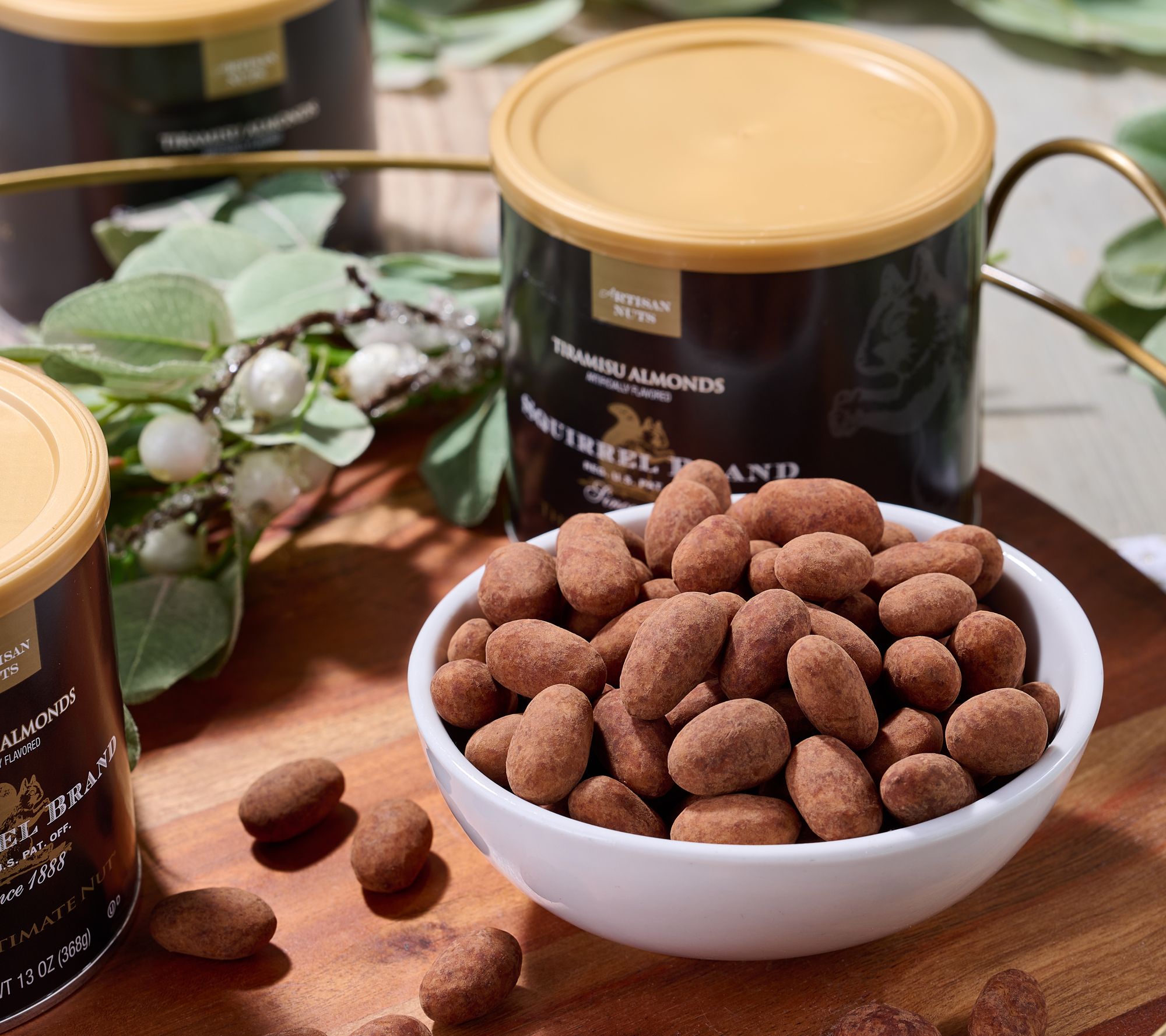 Squirrel Brand (3) 13 oz Cans Gourmet Tiramisu Almonds - QVC.com