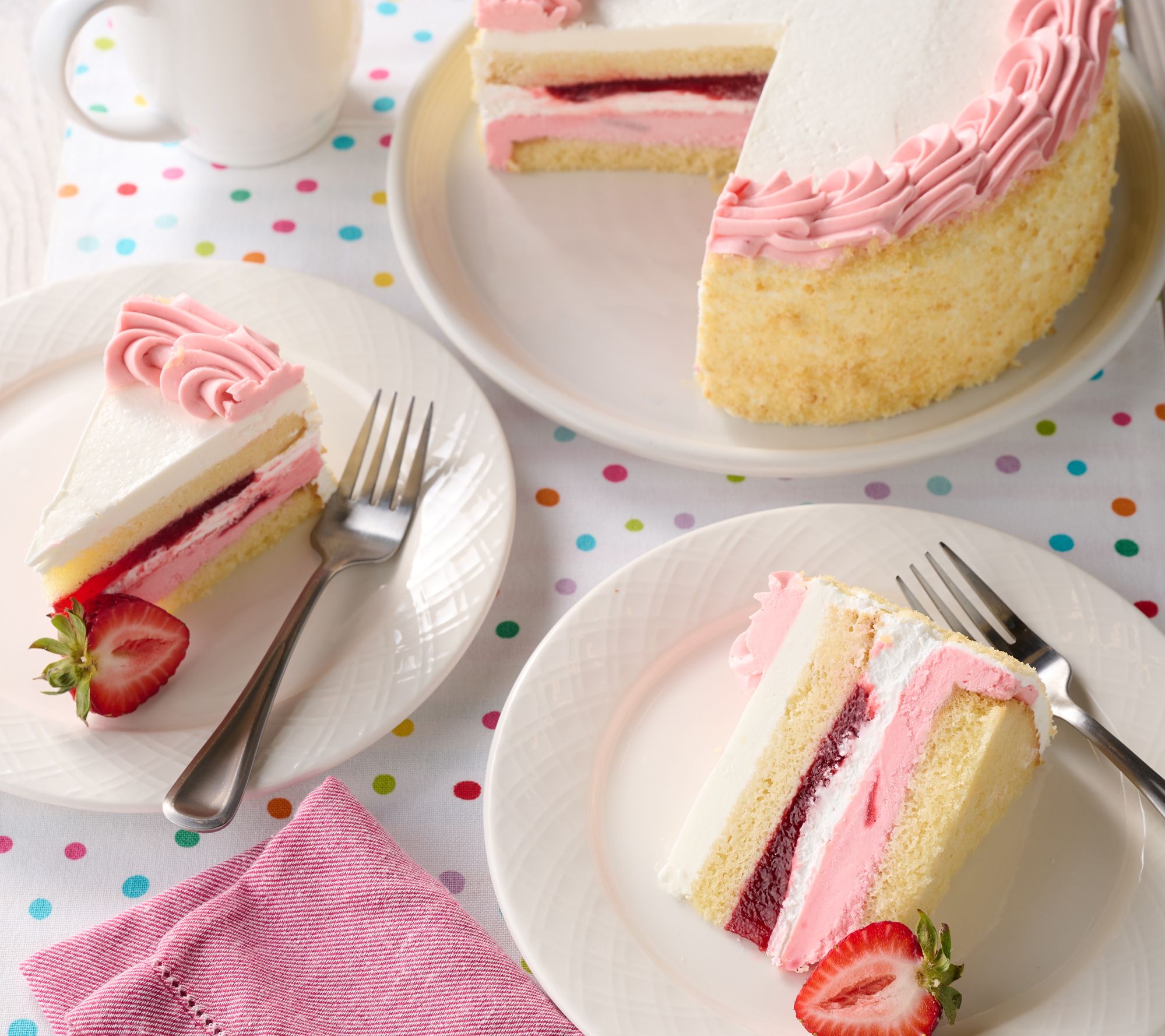 Junior's 3 lb Strawberry Shortcake Cheesecake - QVC.com