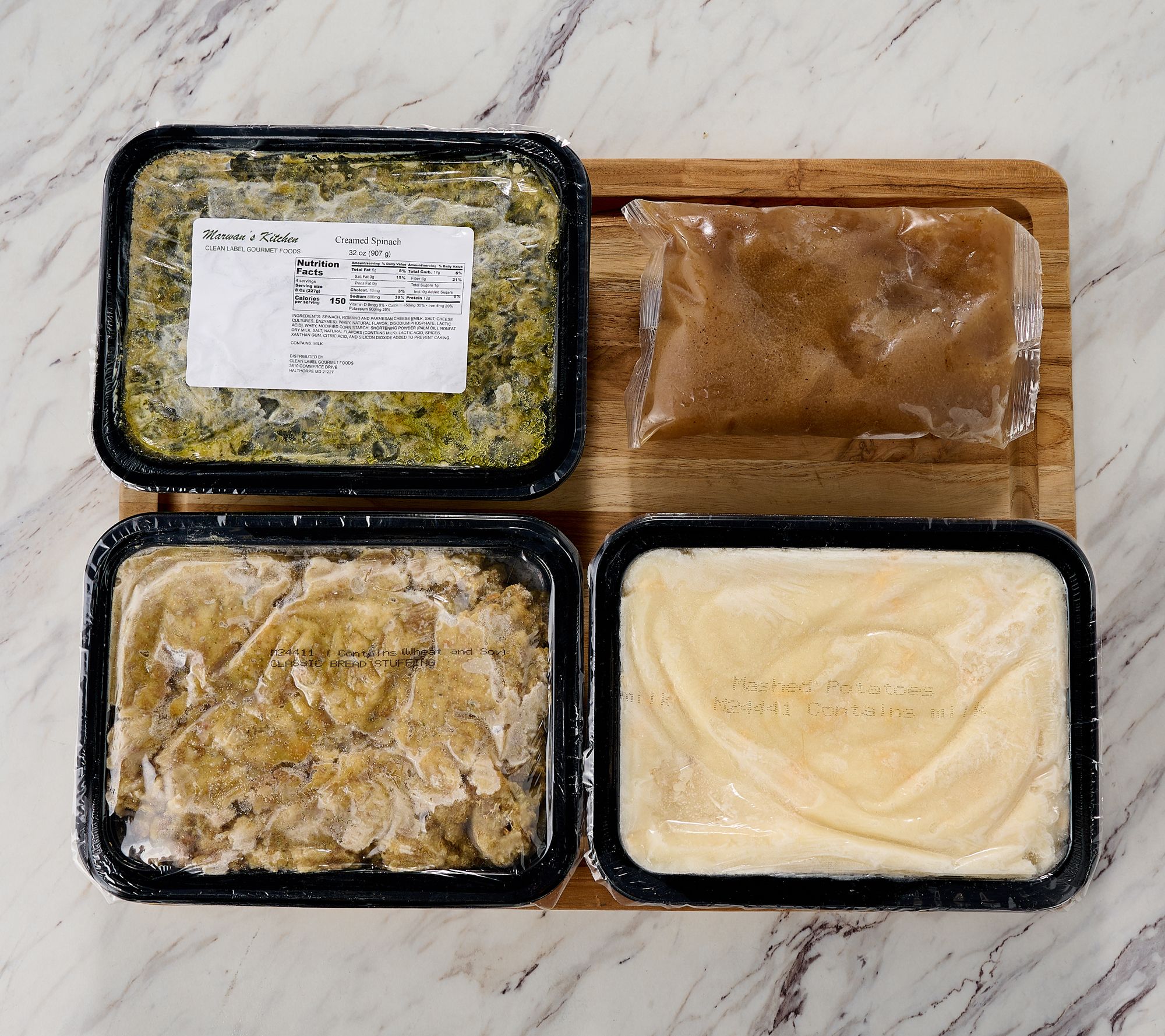 Fusha 6-lbs of Homestyle Side Dishes w/ 1-lb Turkey Gravy - QVC.com