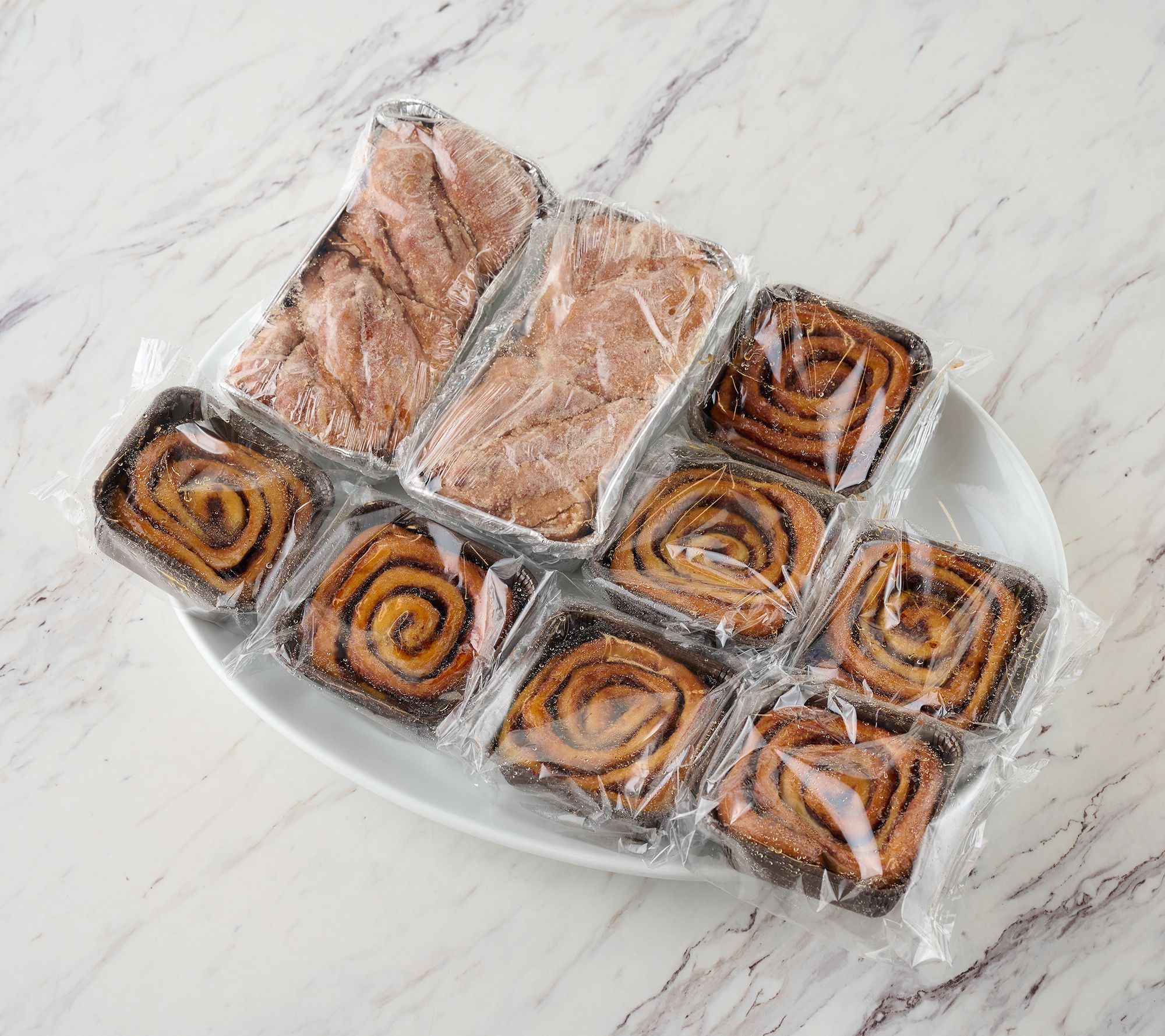 Jimmy the Baker (2) 1lb Braided Cinnamon Bread & (7) 5.25oz Sticky Buns ...