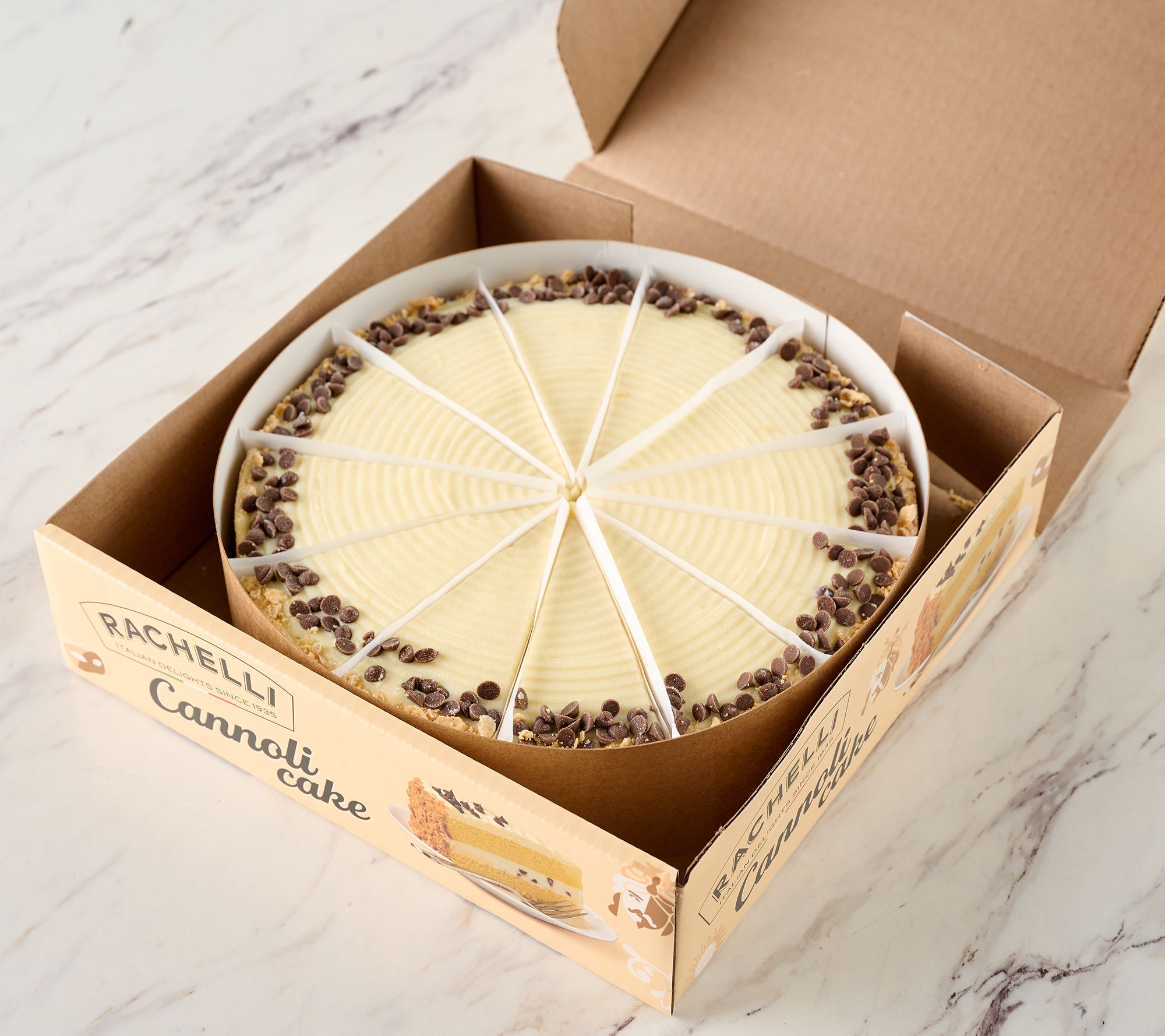 Rachelli 4.5 lb Pre-Sliced 10in Cannoli Cake - QVC.com