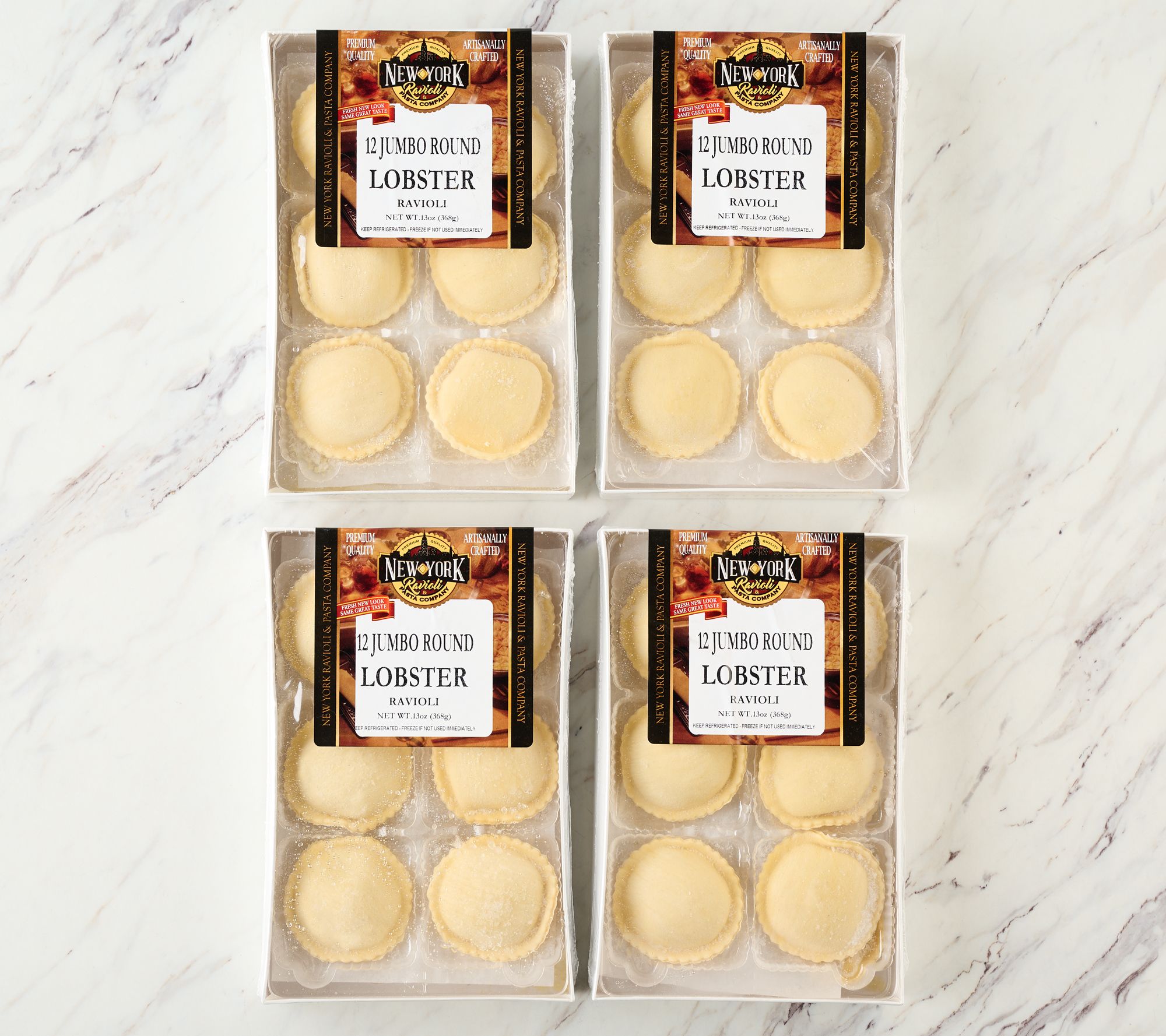 NY Ravioli & Pasta Co. 48-ct Jumbo Stuffed Lobster Ravioli - QVC.com