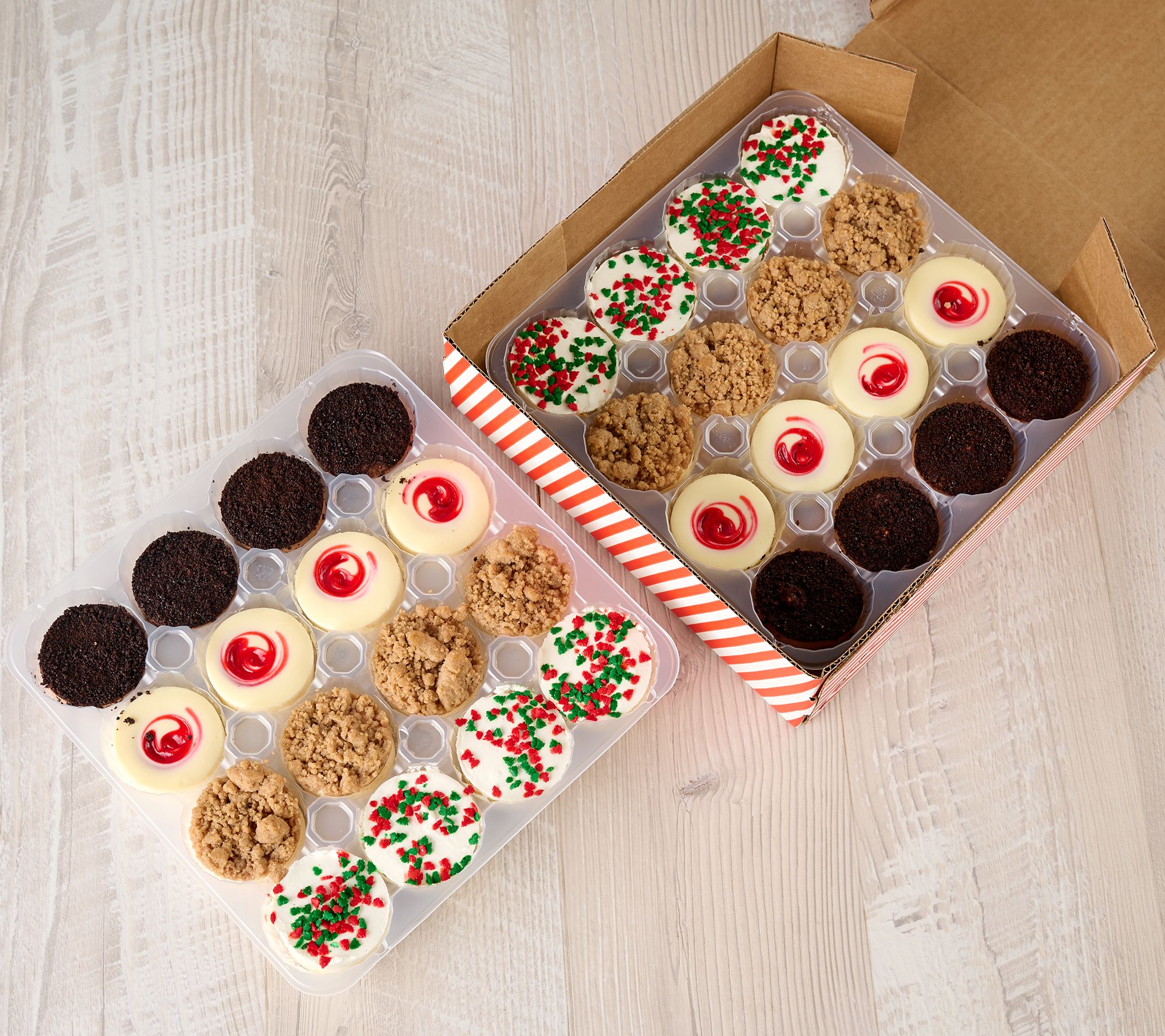 Junior's (32) 4.75 lb Holiday Mini Cheesecake Assortment - QVC.com