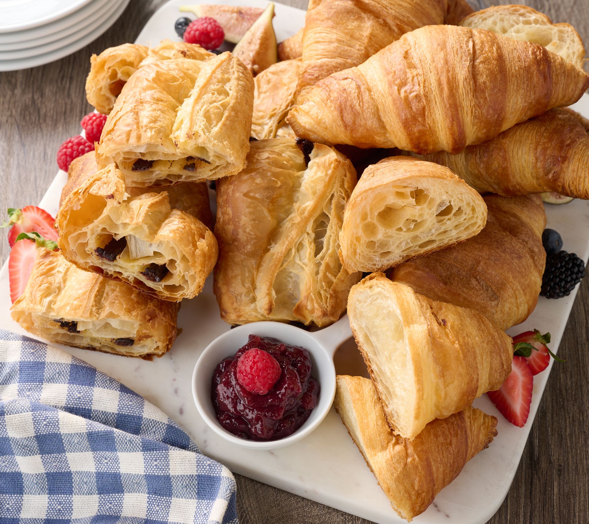 Authentic Gourmet 30-ct Large Chocolate & Butter Croissants - QVC.com
