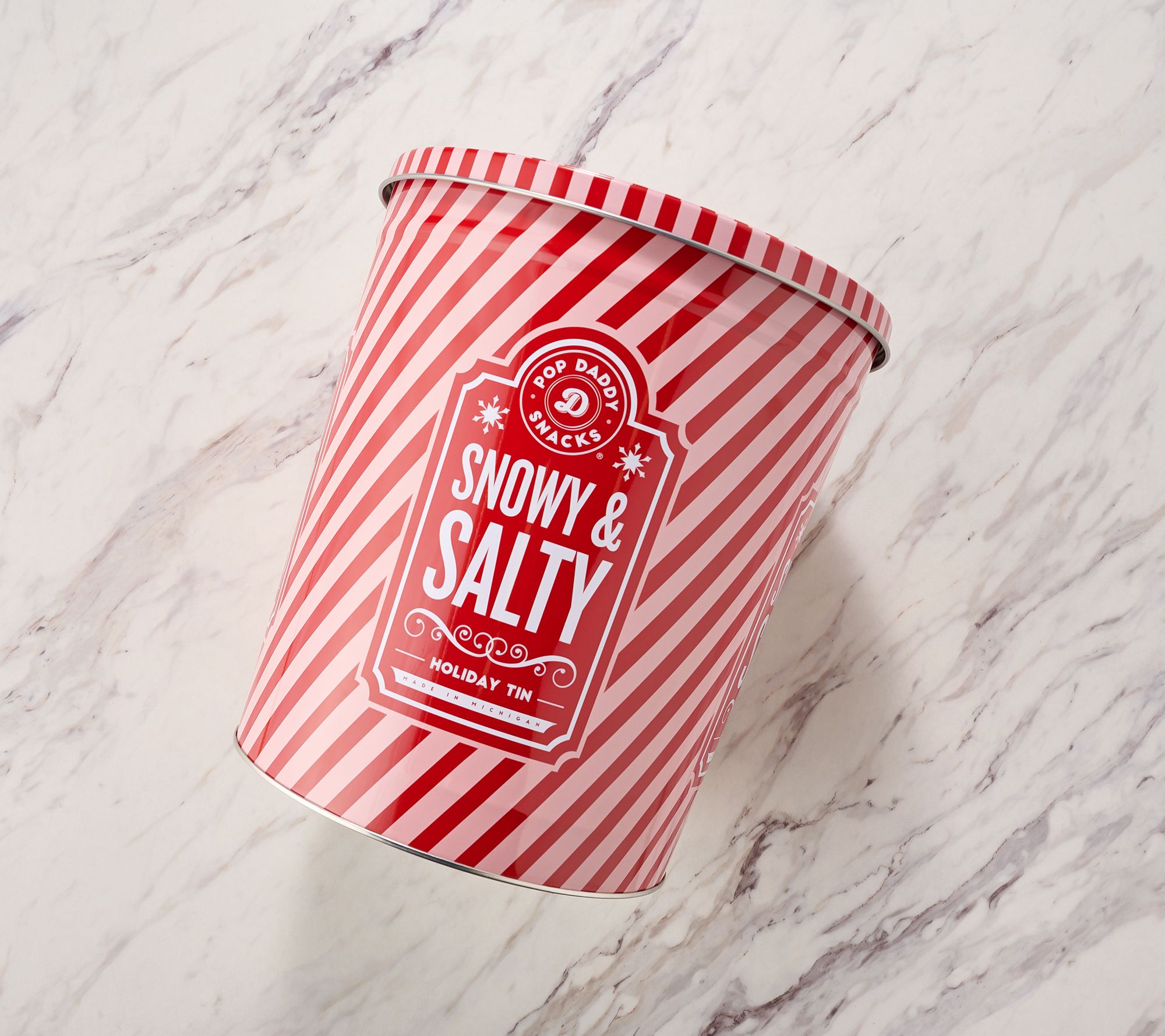 Pop Daddy 14-pc Pretzel & Popcorn Holiday Tin - QVC.com