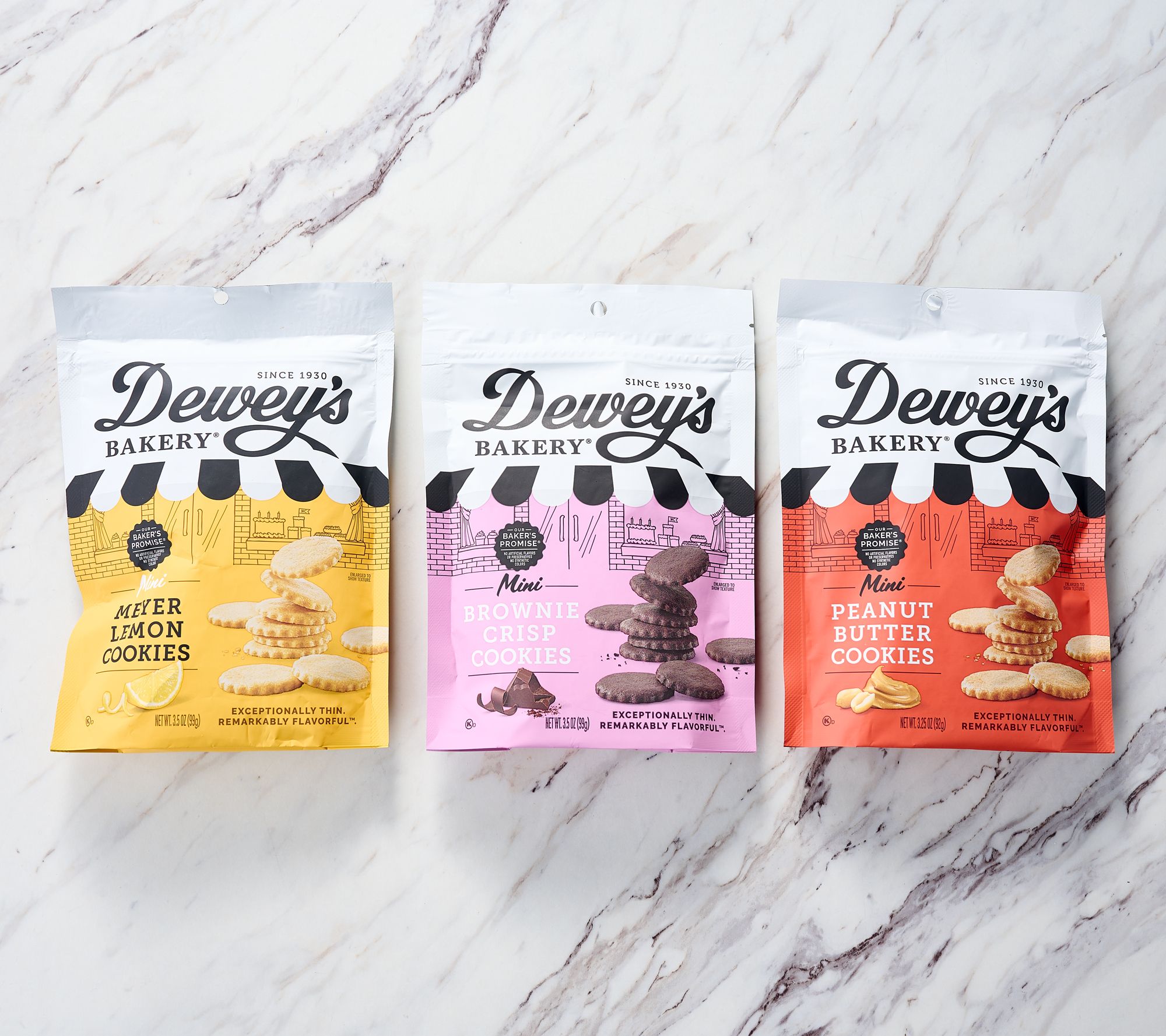 Dewey's Bakery (3) 3.5-oz Bags Mini Moravian Cookies - QVC.com