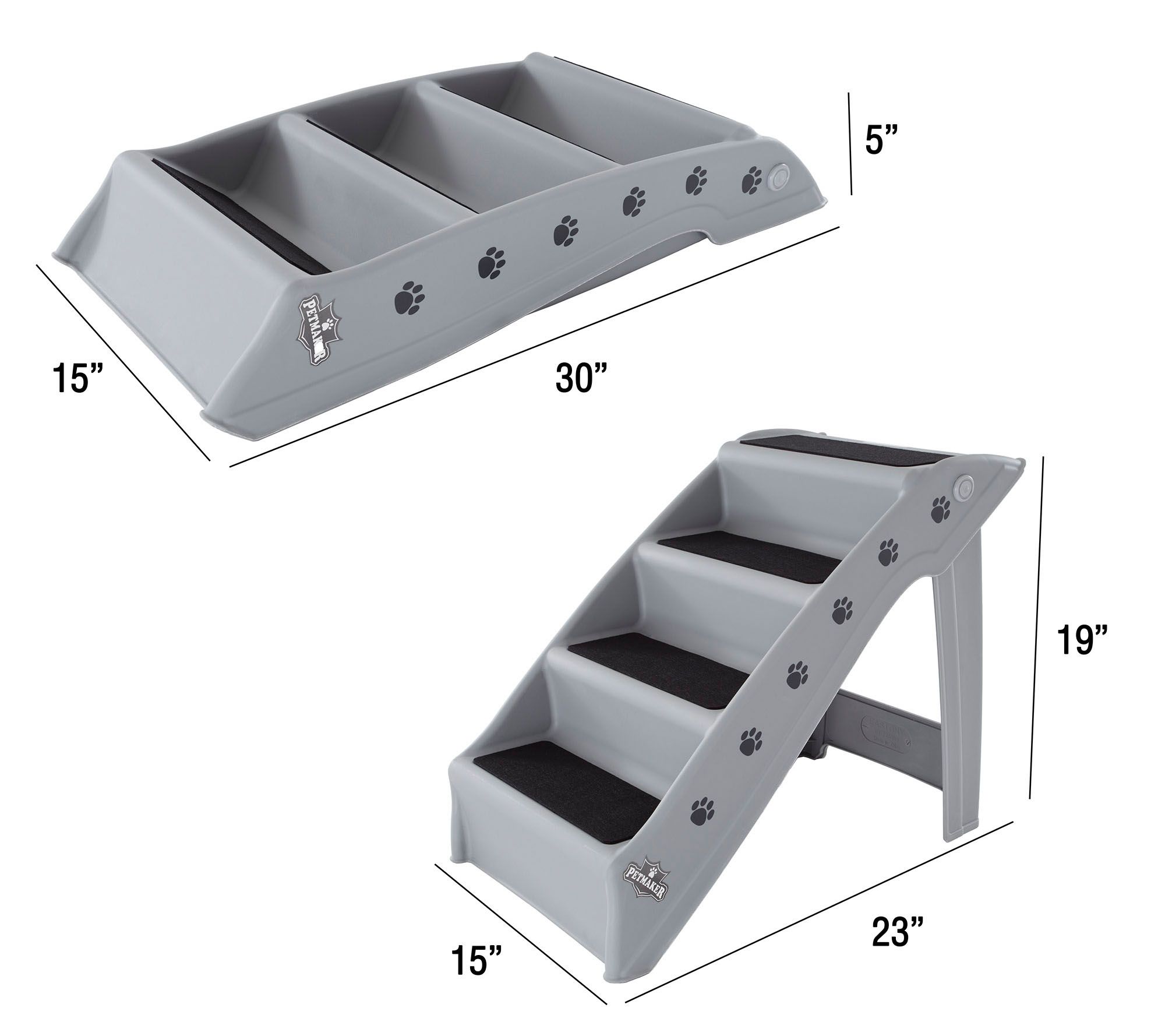 Petmaker 4-Step Folding Plastic Pet Stairs - QVC.com