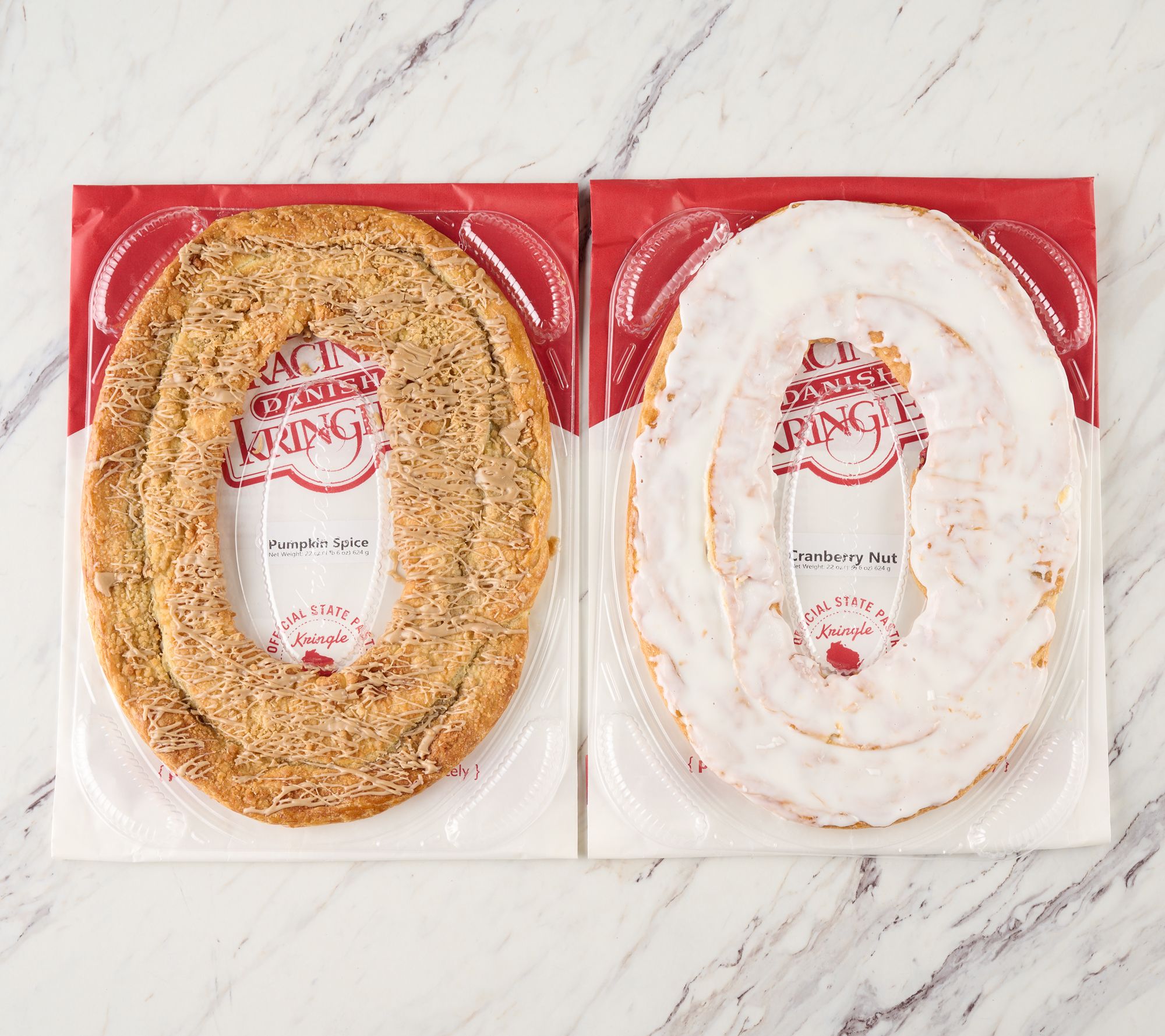 Racine (2) 22 oz Pumpkin Spice or Cranberry Nut Danish Kringle - QVC.com