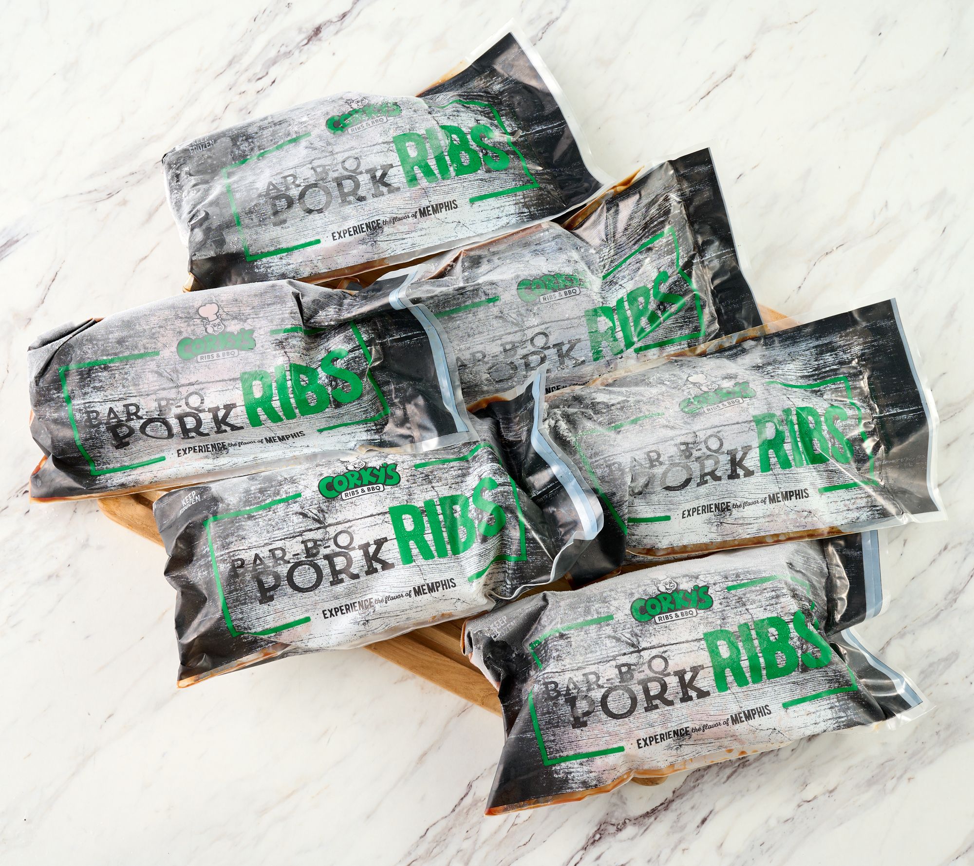 Corky's BBQ 6-lbs Smokey Blues or Bourbon Honey Baby Back Ribs - QVC.com