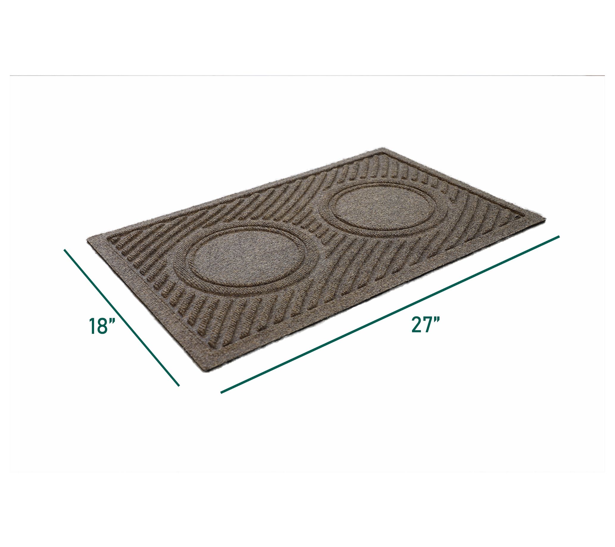 WaterHog Waves 18x28 Indoor/Outdoor Pet FeederMat - QVC.com