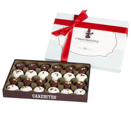 The Sweet Tooth Fairy 24-piece "Merry Bites" Cakebites - QVC.com
