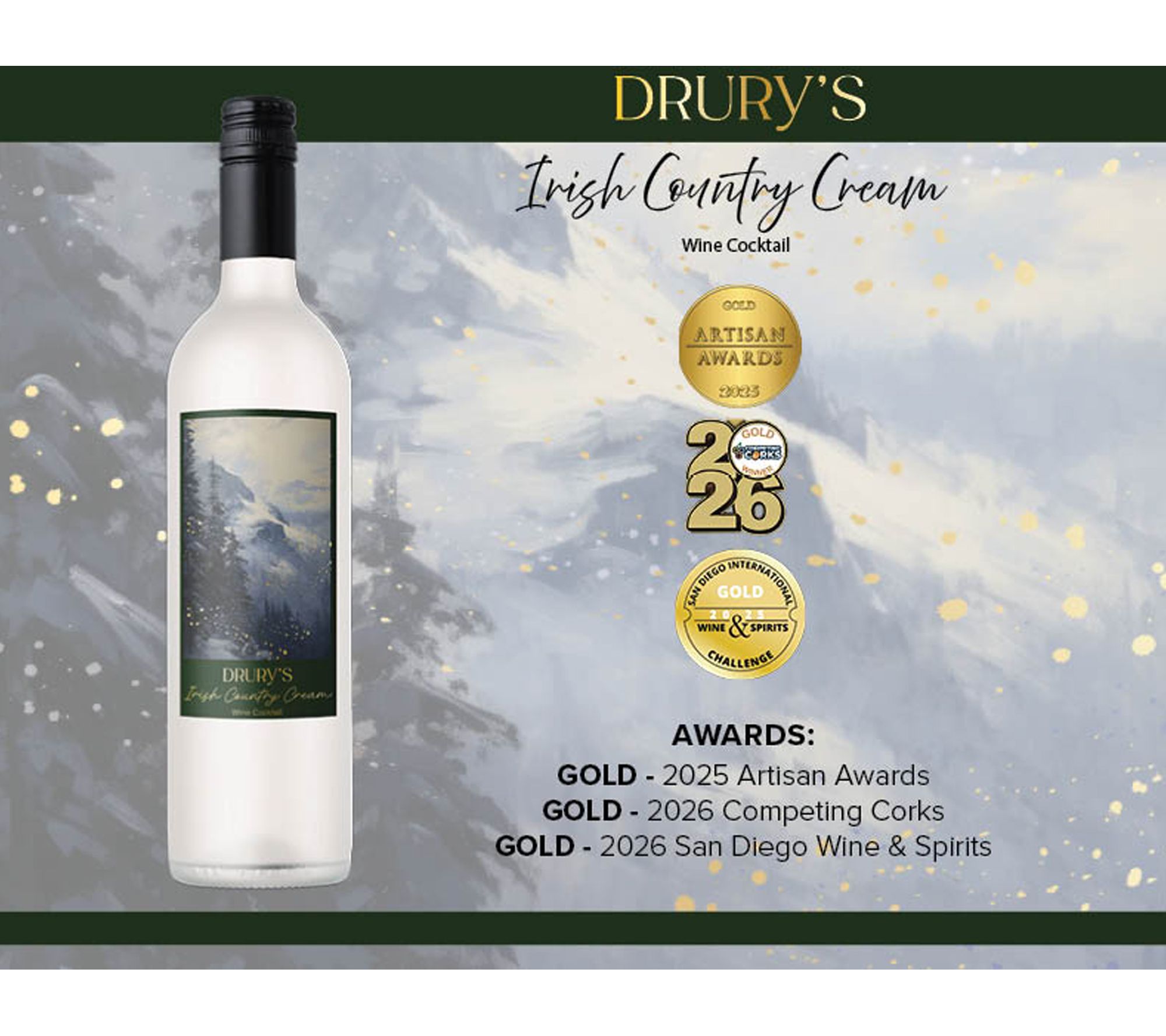 Vino Voyage Drury's Country Irish Cream (2) Bottle Set Auto-Delivery ...