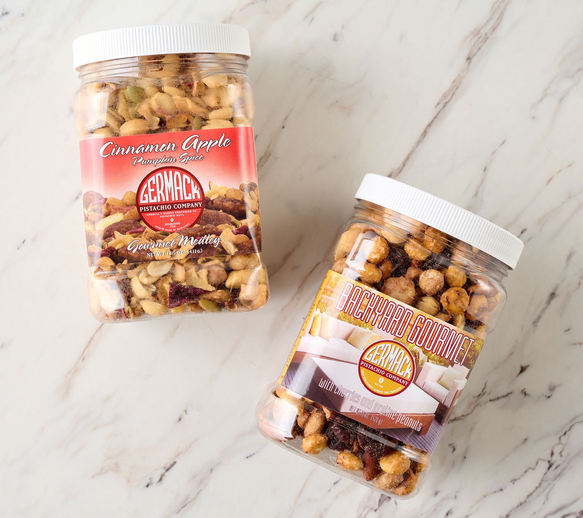 Germack (2) Large Jars Fall Favorite Nut Mixes Auto-Delivery - QVC.com
