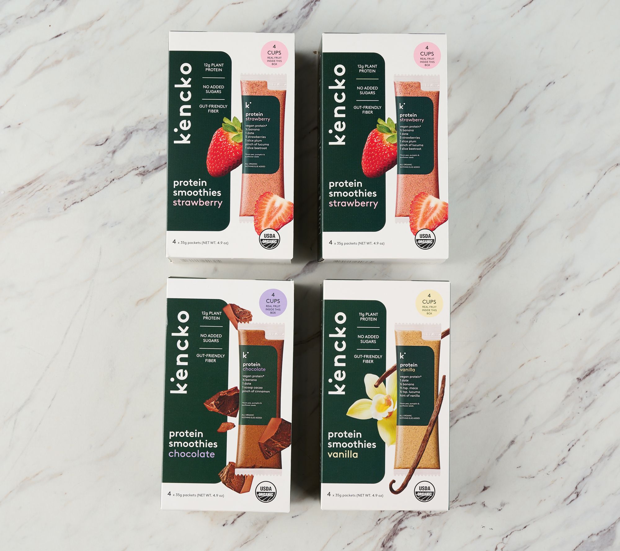 Kencko 16 Single Serve Protein Packed Smoothie Mixes - QVC.com