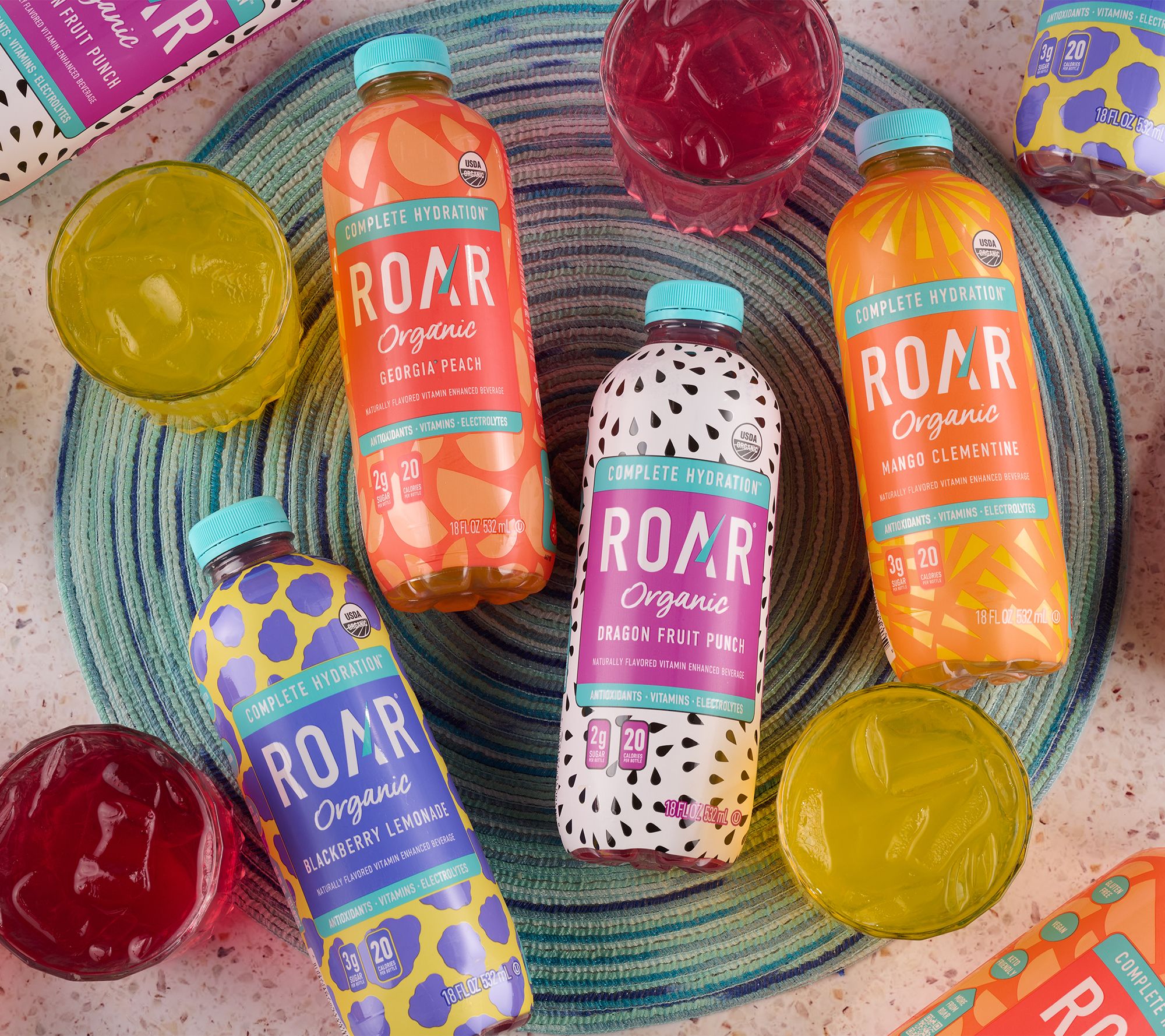 Roar Organic (12) Bottles Electrolyte Beverage Auto-Delivery - QVC.com