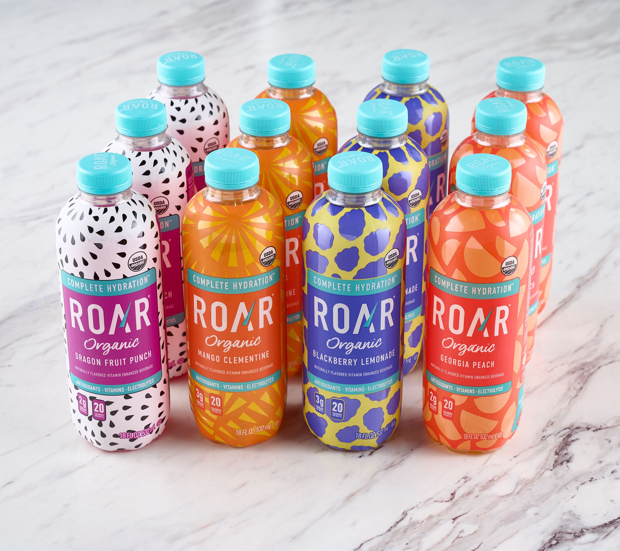 Roar Organic (12) Bottles Electrolyte Beverage Auto-Delivery - QVC.com