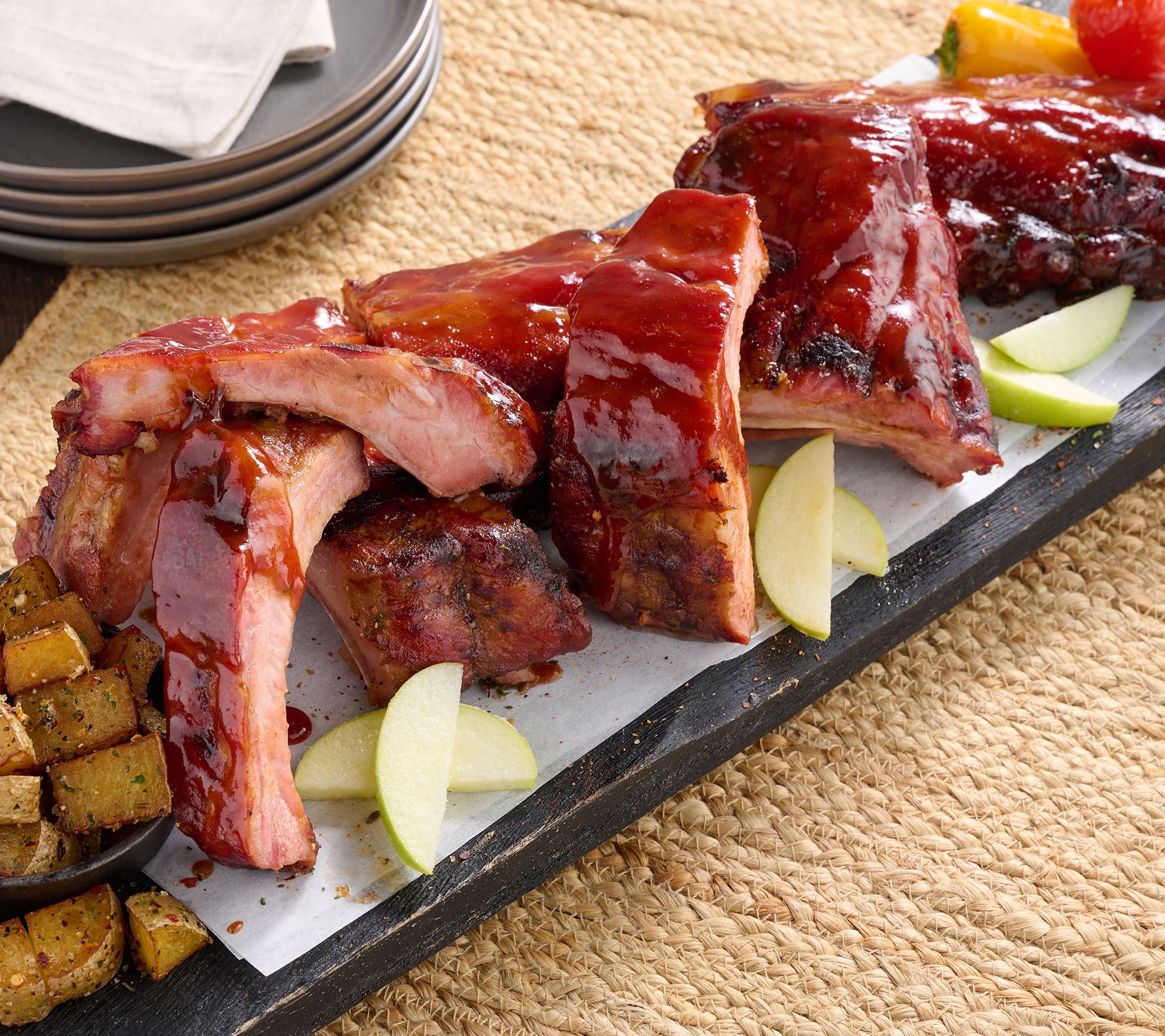 Corky's BBQ 3-lbs or 6-lbs Apple or Honey BBQ Baby Back Ribs - QVC.com