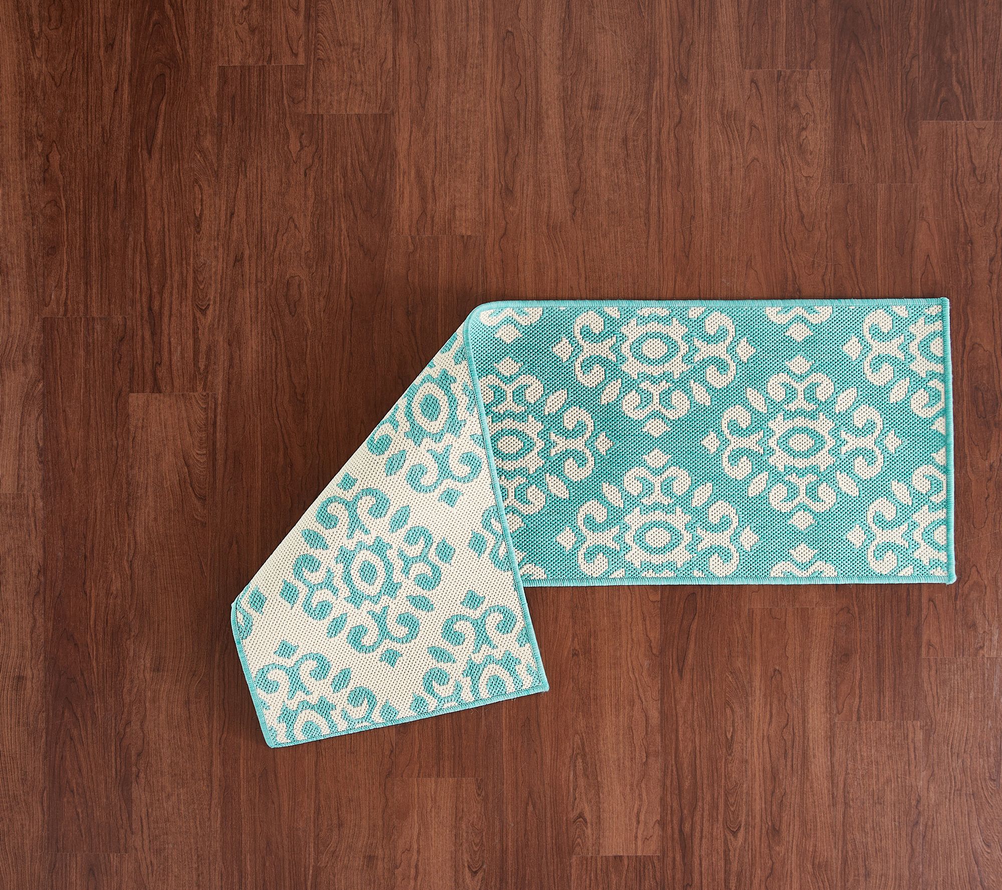 "As Is" Veranda Living 1'8" x5' Runner In/Outdoor Reversible Rug - QVC.com