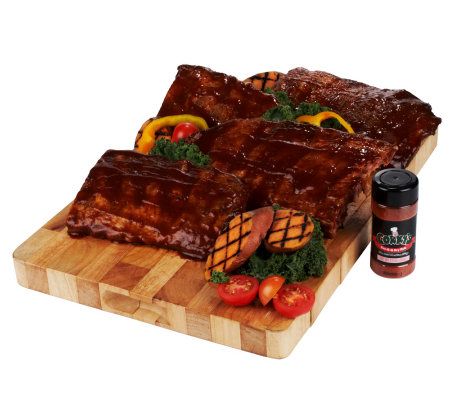 Corky's BBQ (4) 1 lb. Rib Racks in Original Sauce & Dry Rub - QVC.com